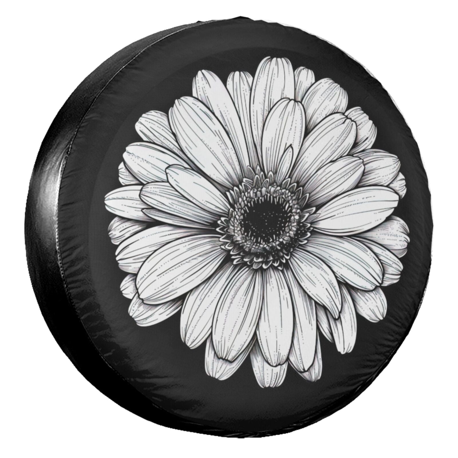 KAKALAD Beautiful Daisy Gerbera Flower Spare Tire Cover Wheel ...