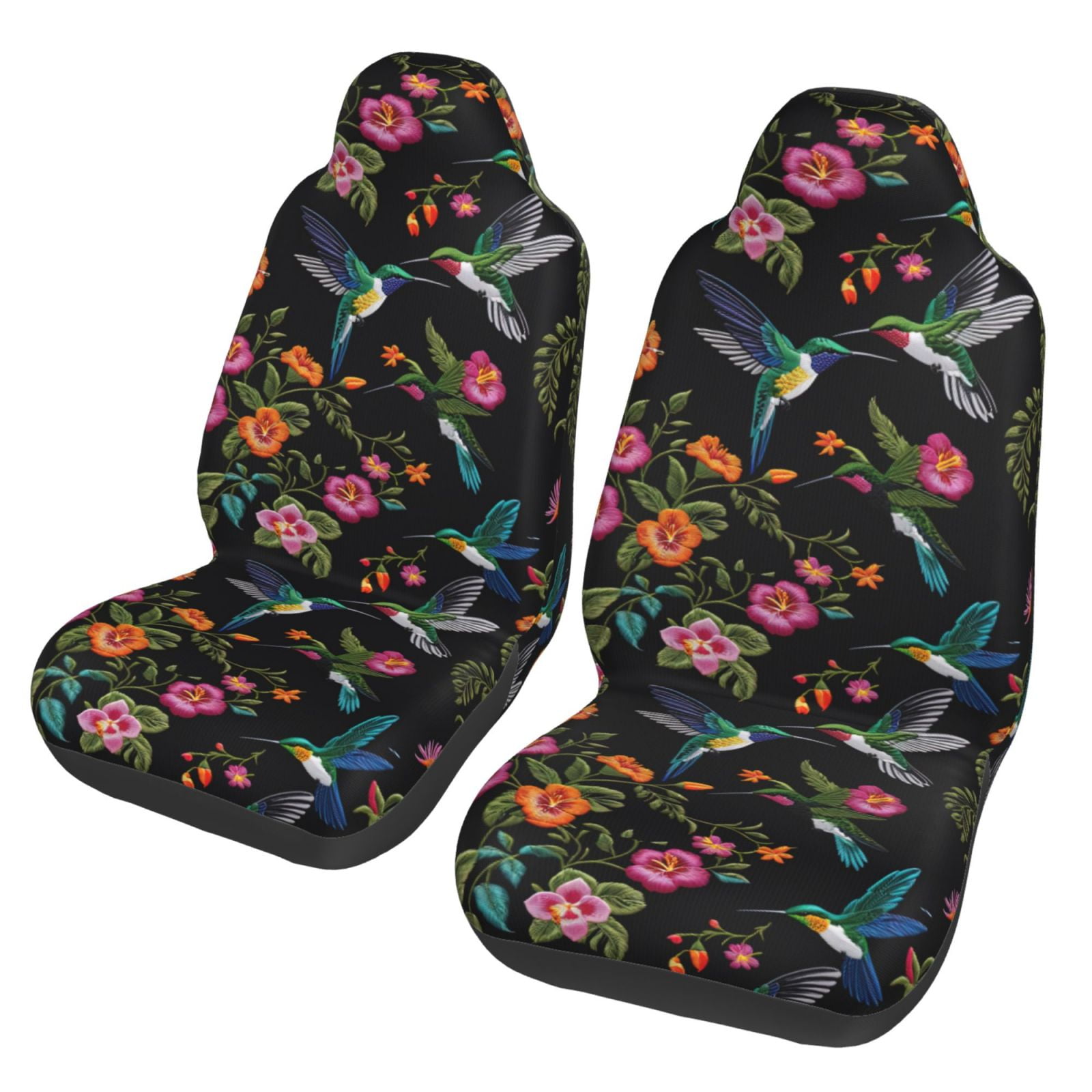 KAKALAD Beautiful Hummingbirds Tropical Flowers Embroidery Car ...