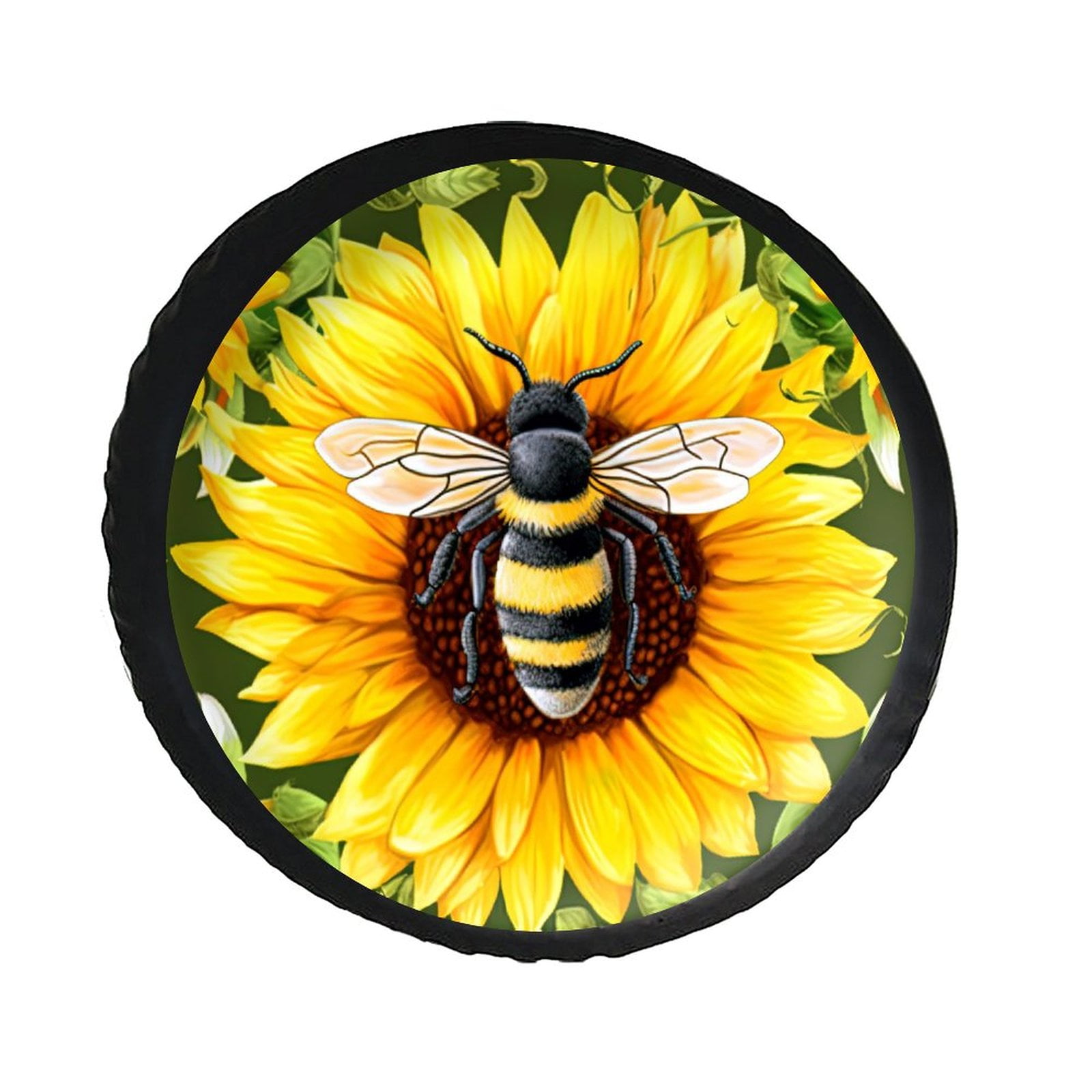 KAKALAD Bee And Sunflower Spare Tire Cover PVC Leather Universal ...