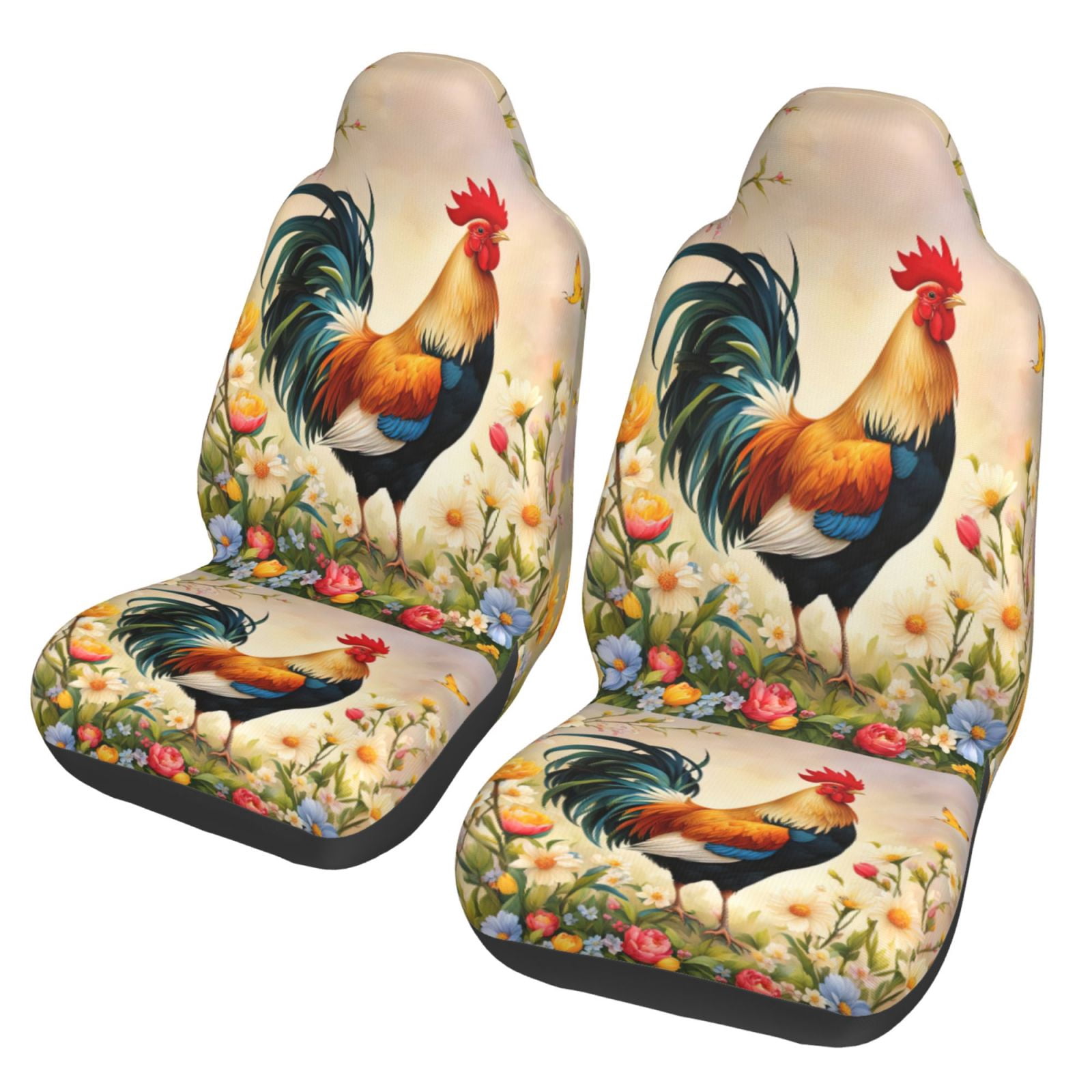 KAKALAD Birds Lovely Rooster Spring Flowers Car Accessories Seat Covers ...