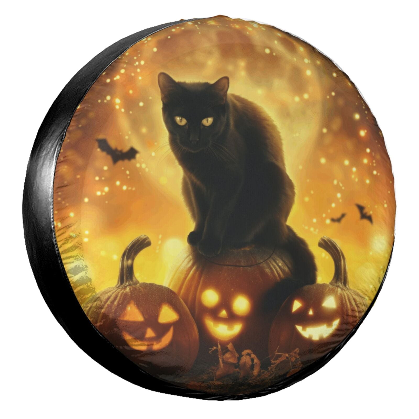 KAKALAD Black Cat Halloween Pumpkins 05 Spare Tire Cover Universal Car ...
