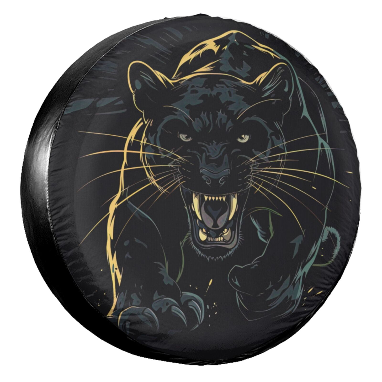 KAKALAD Black Panther Spirit Roaring Vector Illustration Spare Tire ...