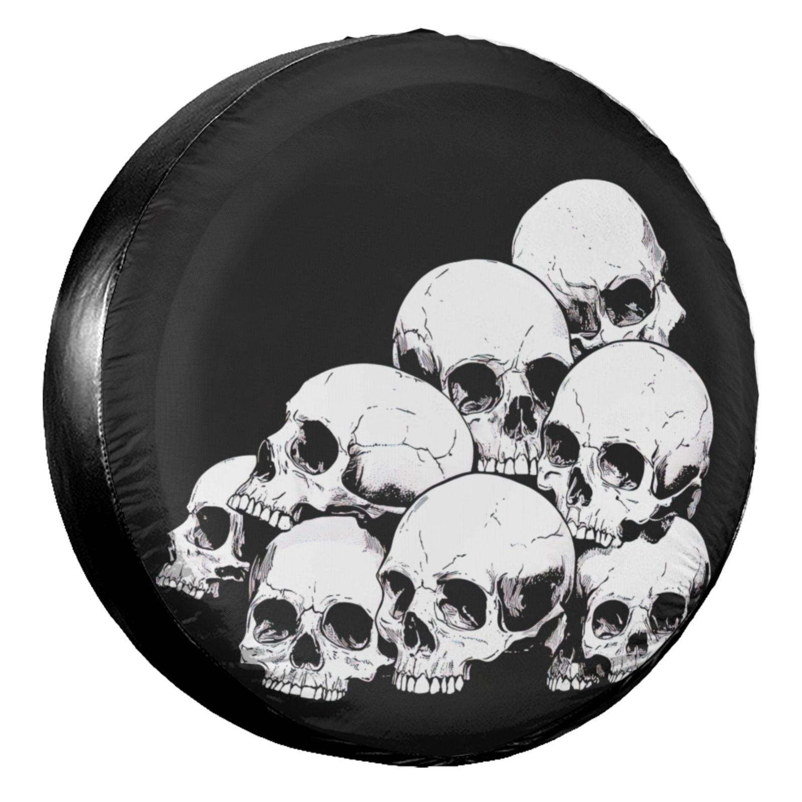 KAKALAD Black With White Skeleton Skulls 001 Spare Tire Cover Wheel ...