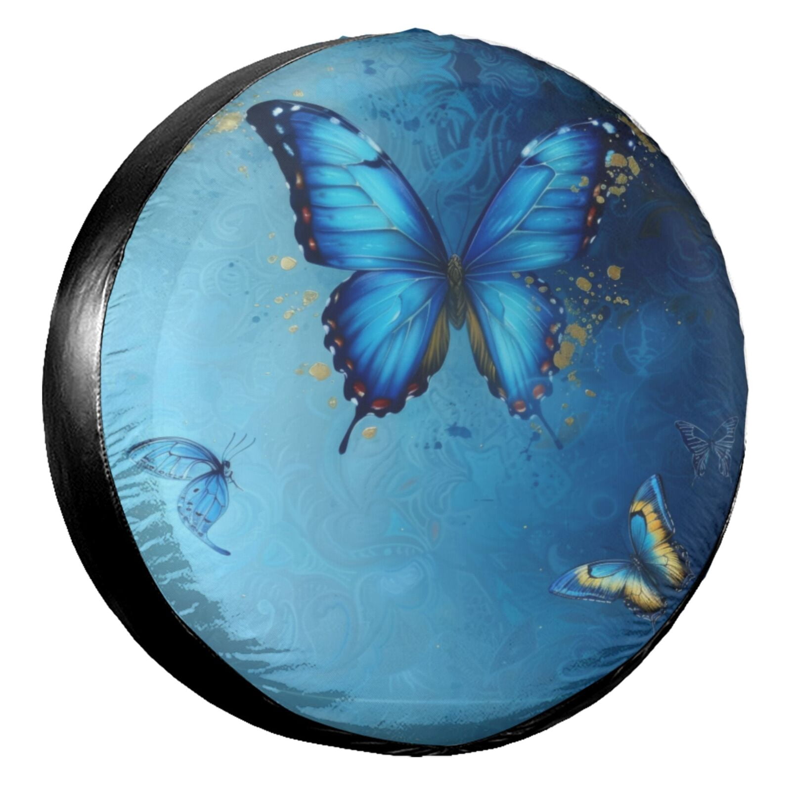 KAKALAD Blue Butterfly 02 Spare Tire Cover Universal Vehicle ...