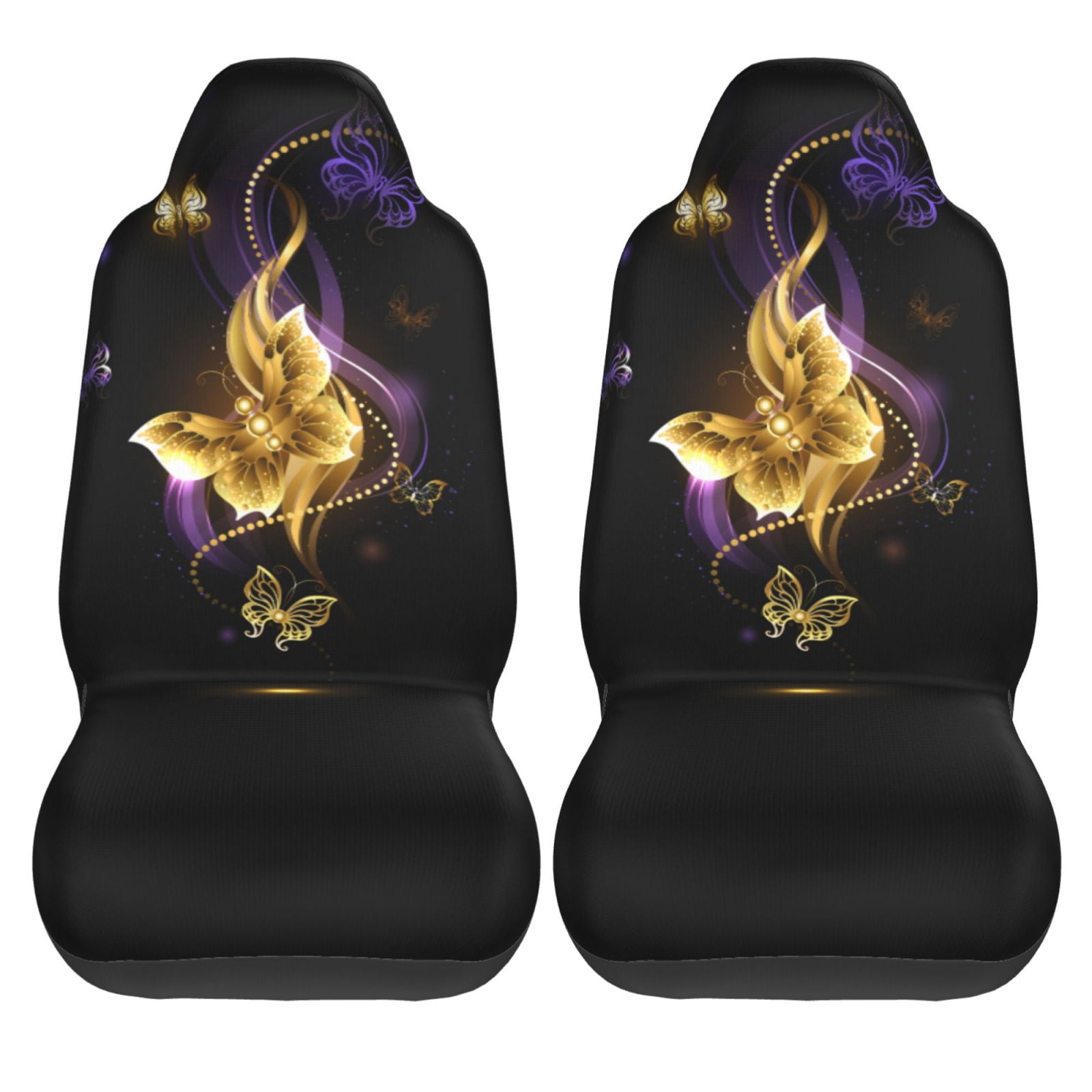 KAKALAD Butterfly print Car Seat Covers Set Vehicle Front Seats ...