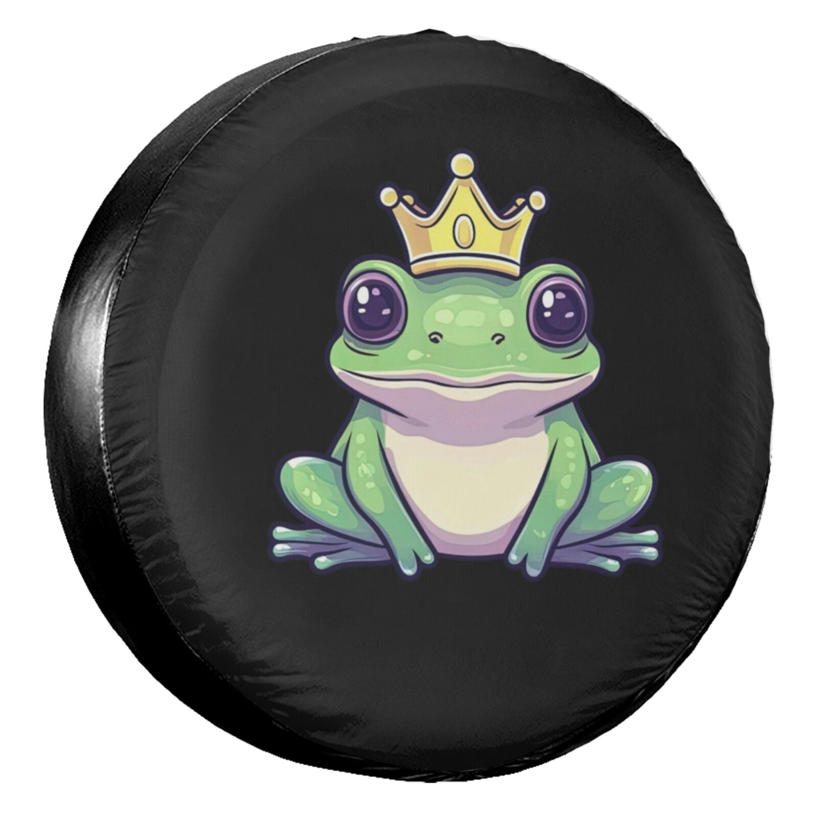KAKALAD Cartoon Frog Wearing Crown Spare Tire Cover Universal Car ...