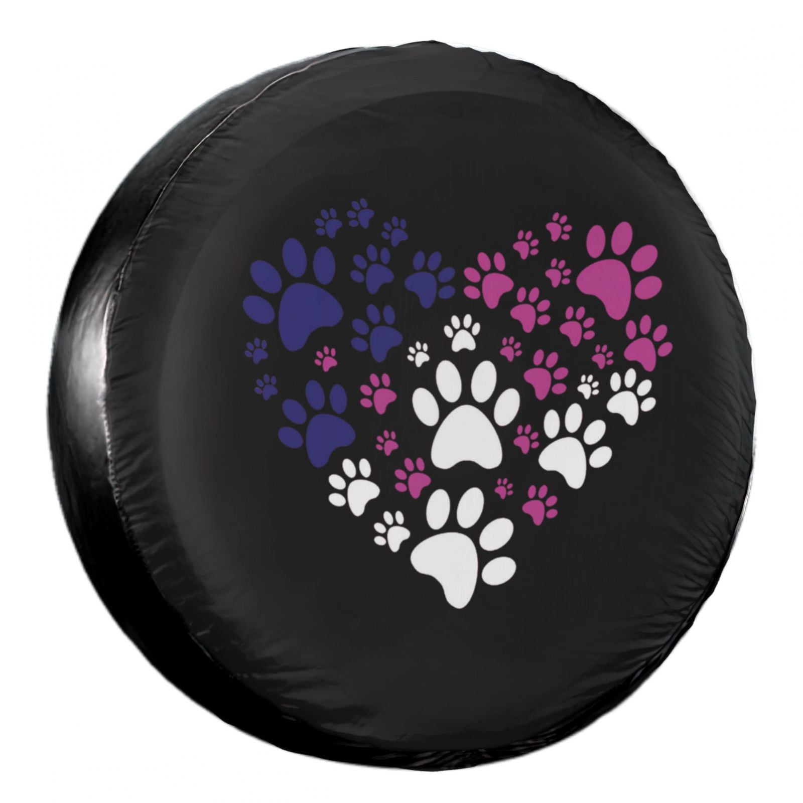 KAKALAD Cat dog paw prints heart 1 Spare Tire Cover Weatherproof ...
