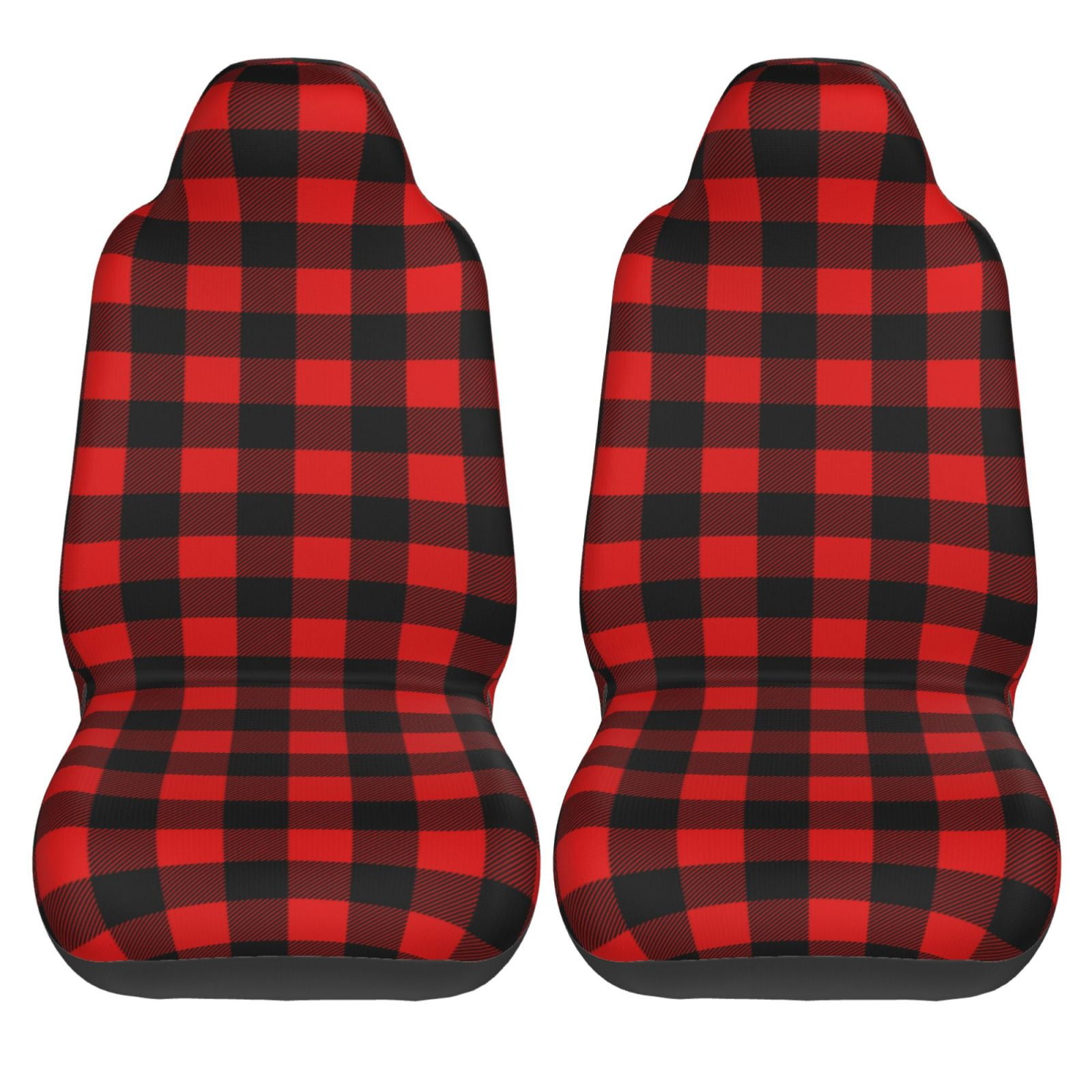 KAKALAD Checkers plaids red black lattice geometric Car Seat Covers Set ...