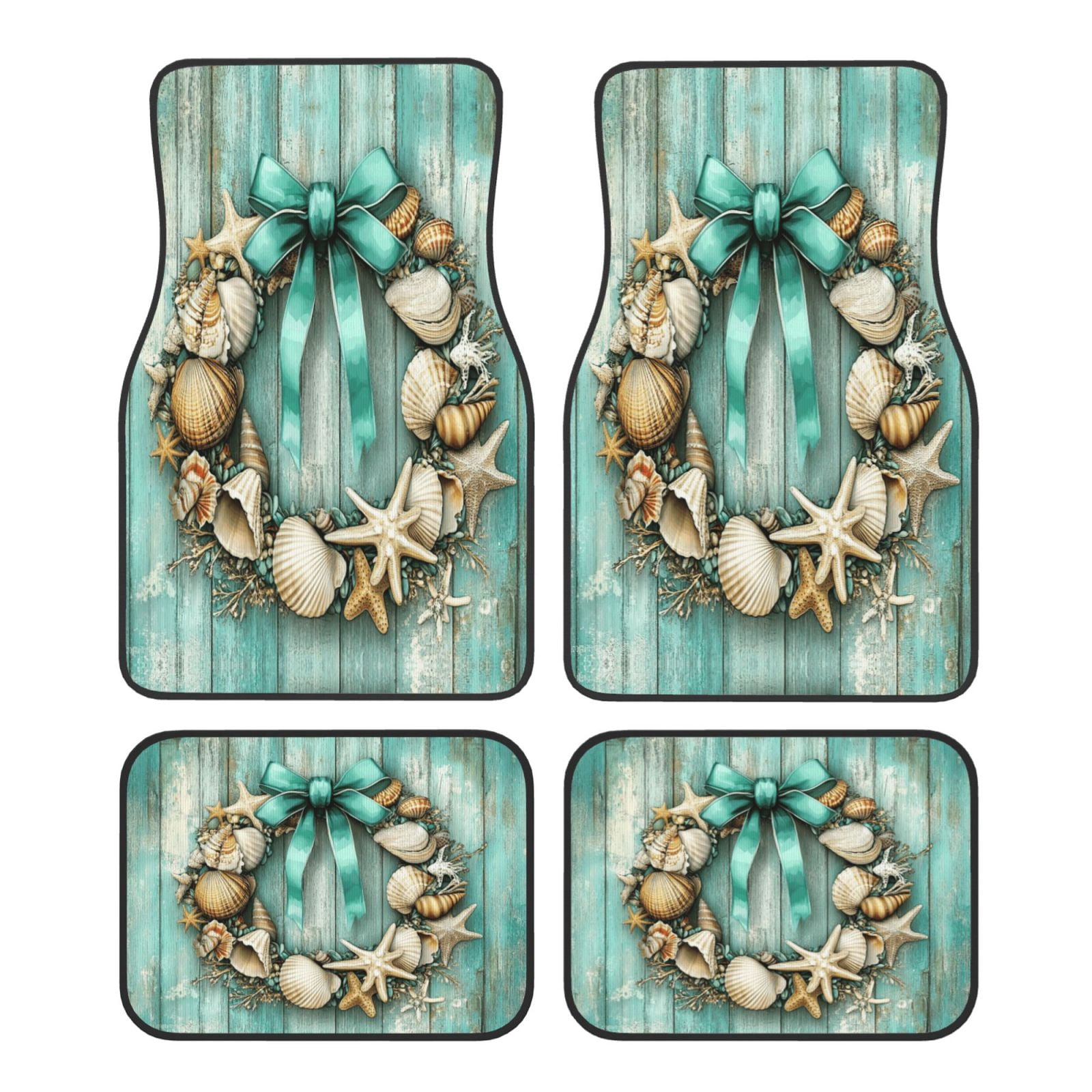 KAKALAD Coastal Wreath Summer Starfish Wooden Nautical 04 Car Floor ...