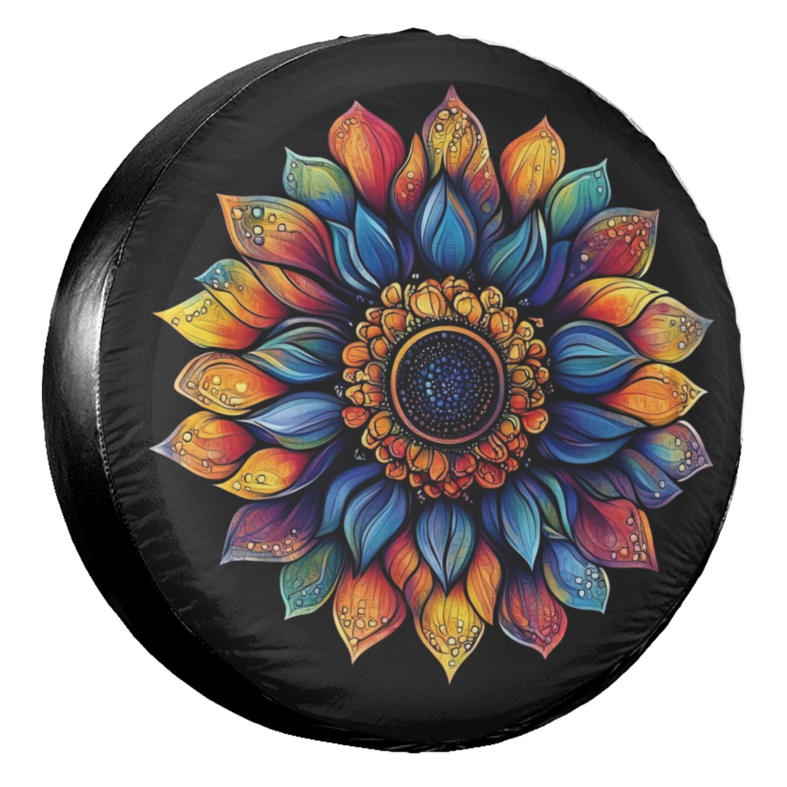 KAKALAD Colorful Mandala Flower Sunflower Spare Tire Cover Universal ...