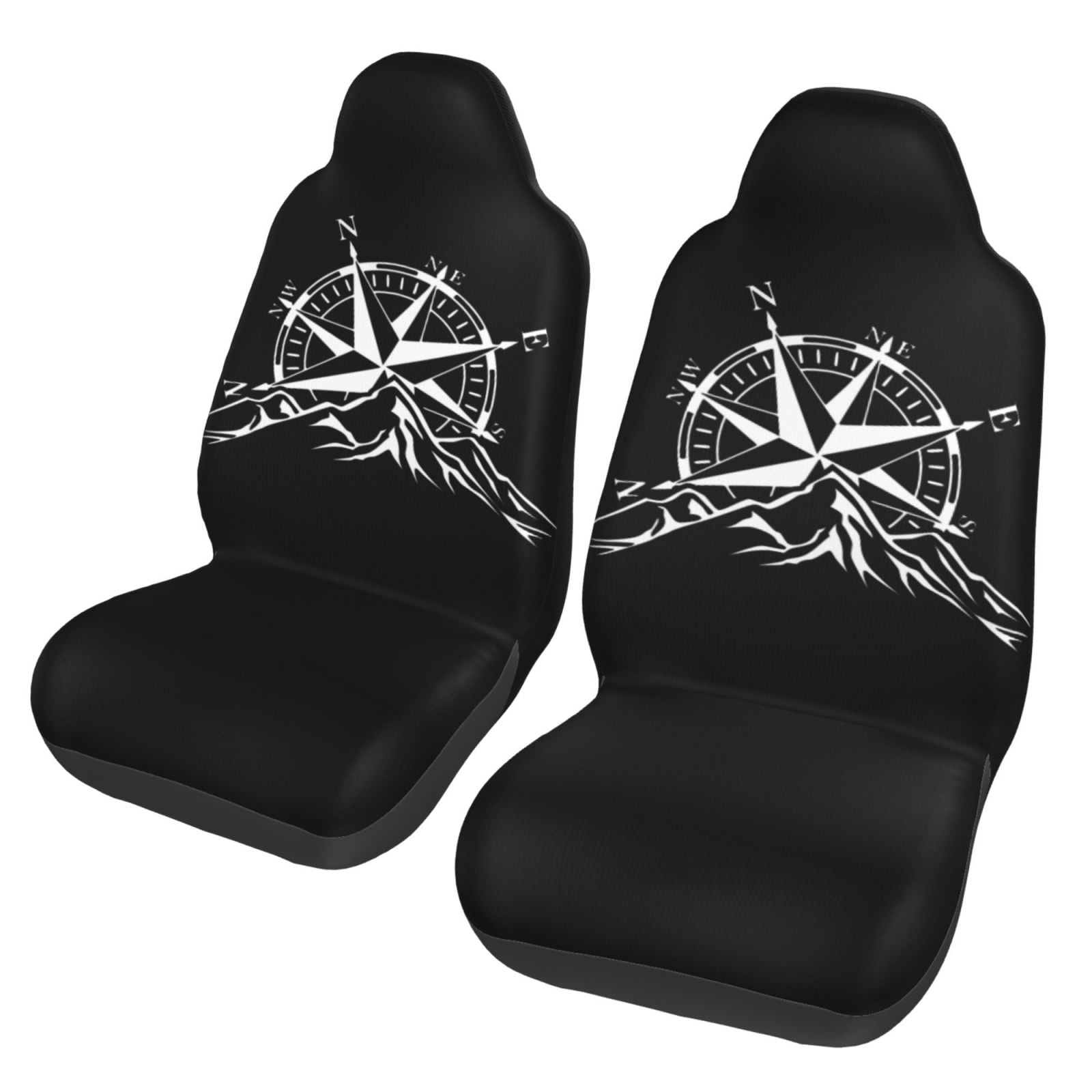 KAKALAD Compass Rose Mountain Car Seat Covers Set Vehicle Front Seats ...