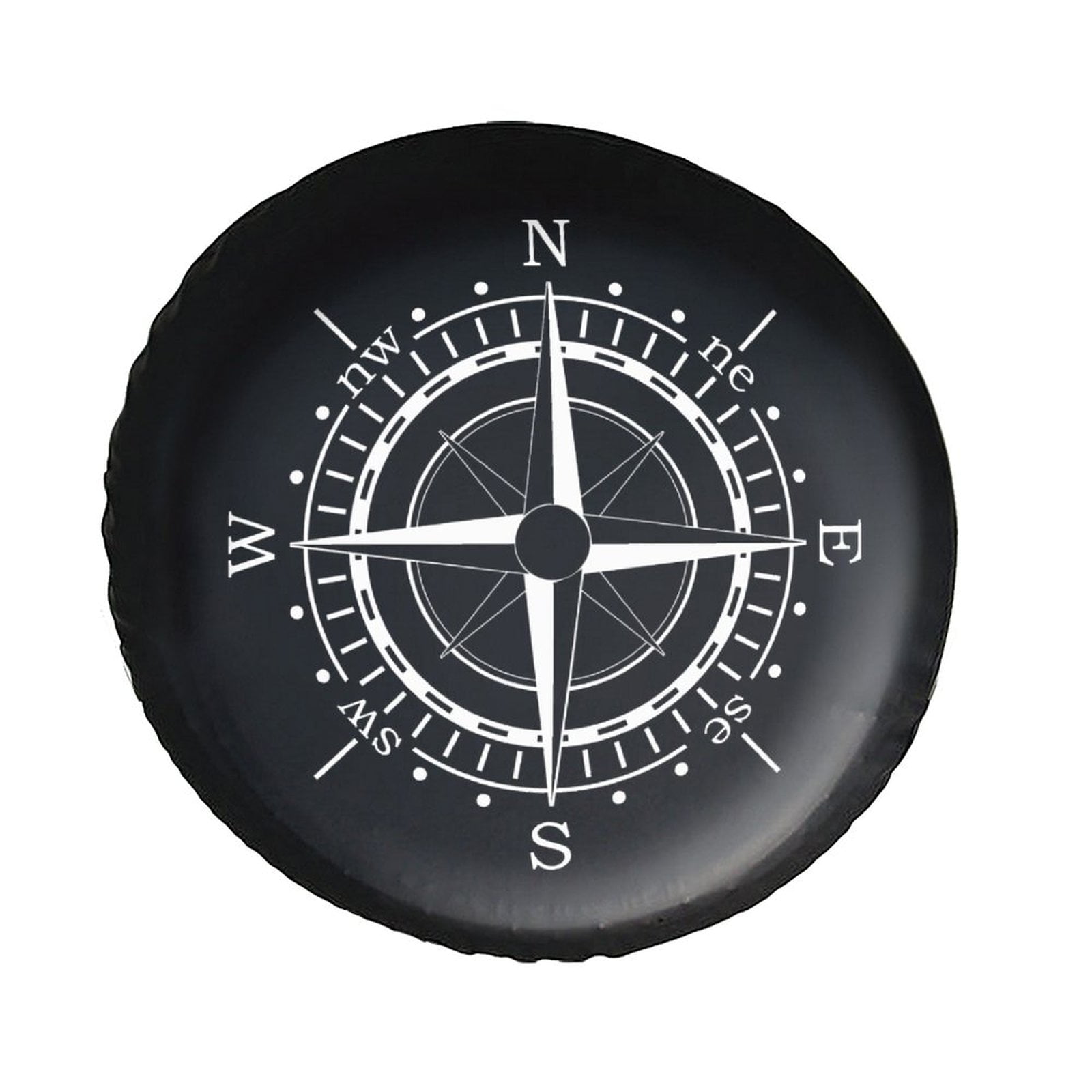 KAKALAD Compass Sun Dial Black Spare Tire Cover PVC Leather Wheel ...