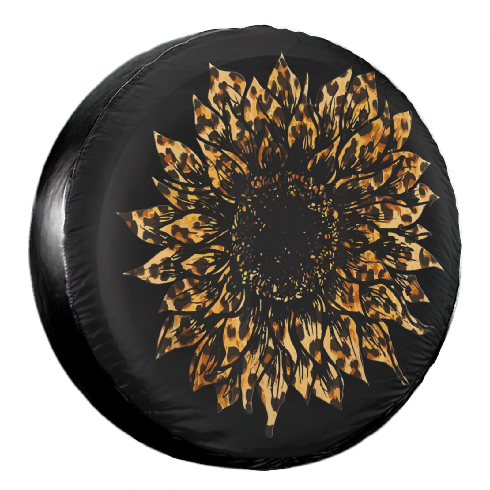 KAKALAD Cool cheetah leopard print sunflower Spare Tire Cover ...