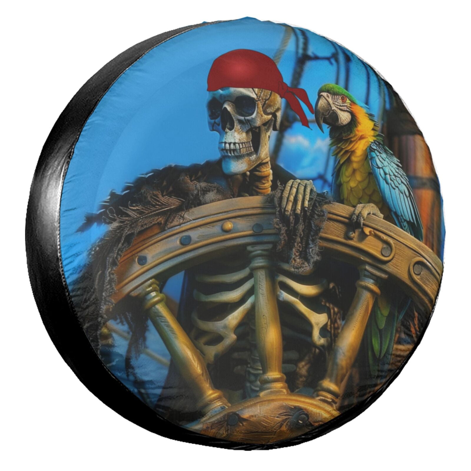 KAKALAD Corsair Skeleton Captain Steering Wheel Parrot 01 Spare Tire ...