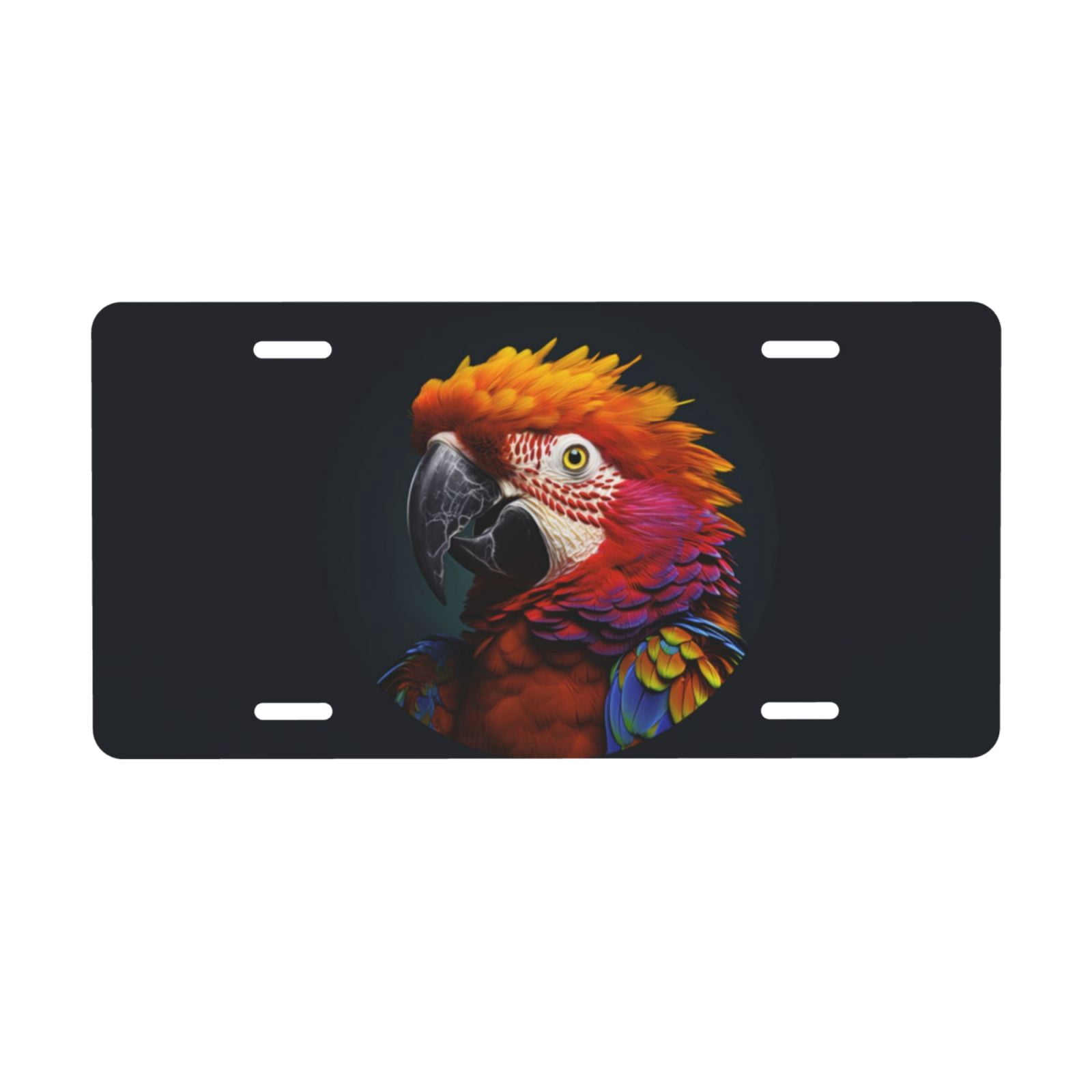 KAKALAD Cute Colorful Parrot 01 Aluminum Universal Car Vehicles License ...