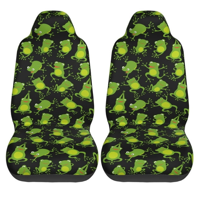 KAKALAD Cute frogs Car Seat Covers Set Vehicle Front Seats Protector 2 ...