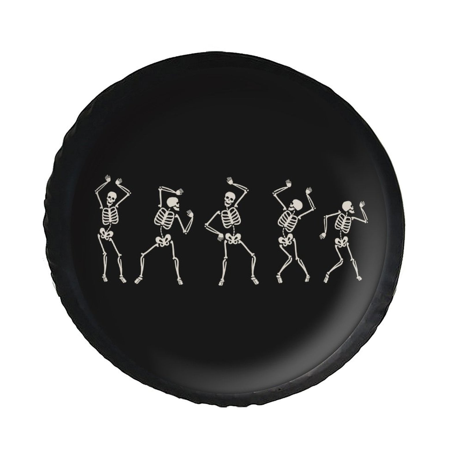 KAKALAD Dancing Skeleton Halloween Spare Tire Cover PVC Leather Wheel ...