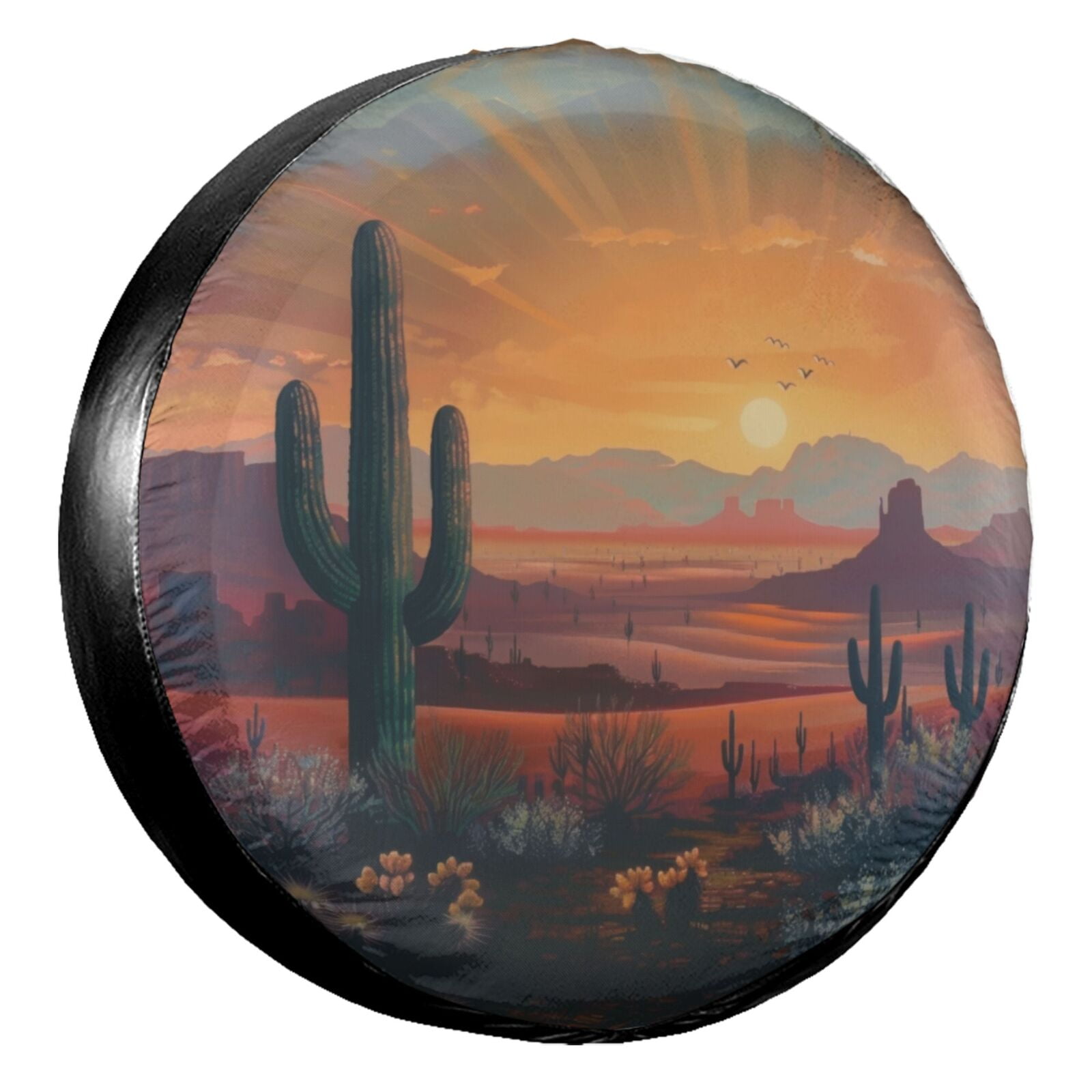 KAKALAD Desert Sunset Cactus 03 Universal Spare Tire Cover Car Vehicle ...