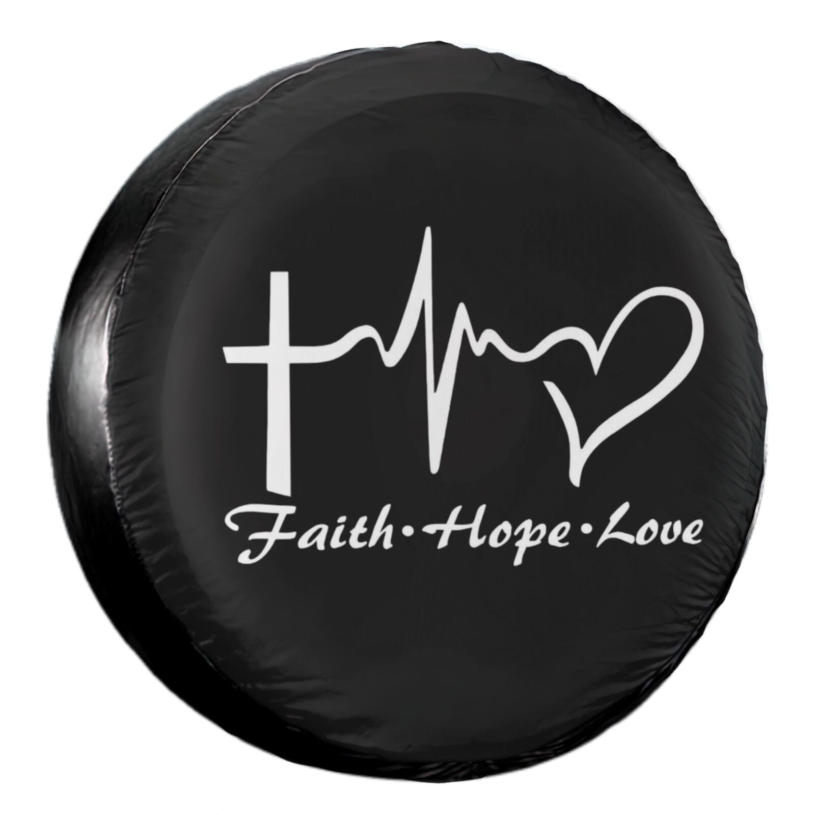 KAKALAD Faith hope love heart Spare Tire Cover Weatherproof Universal ...