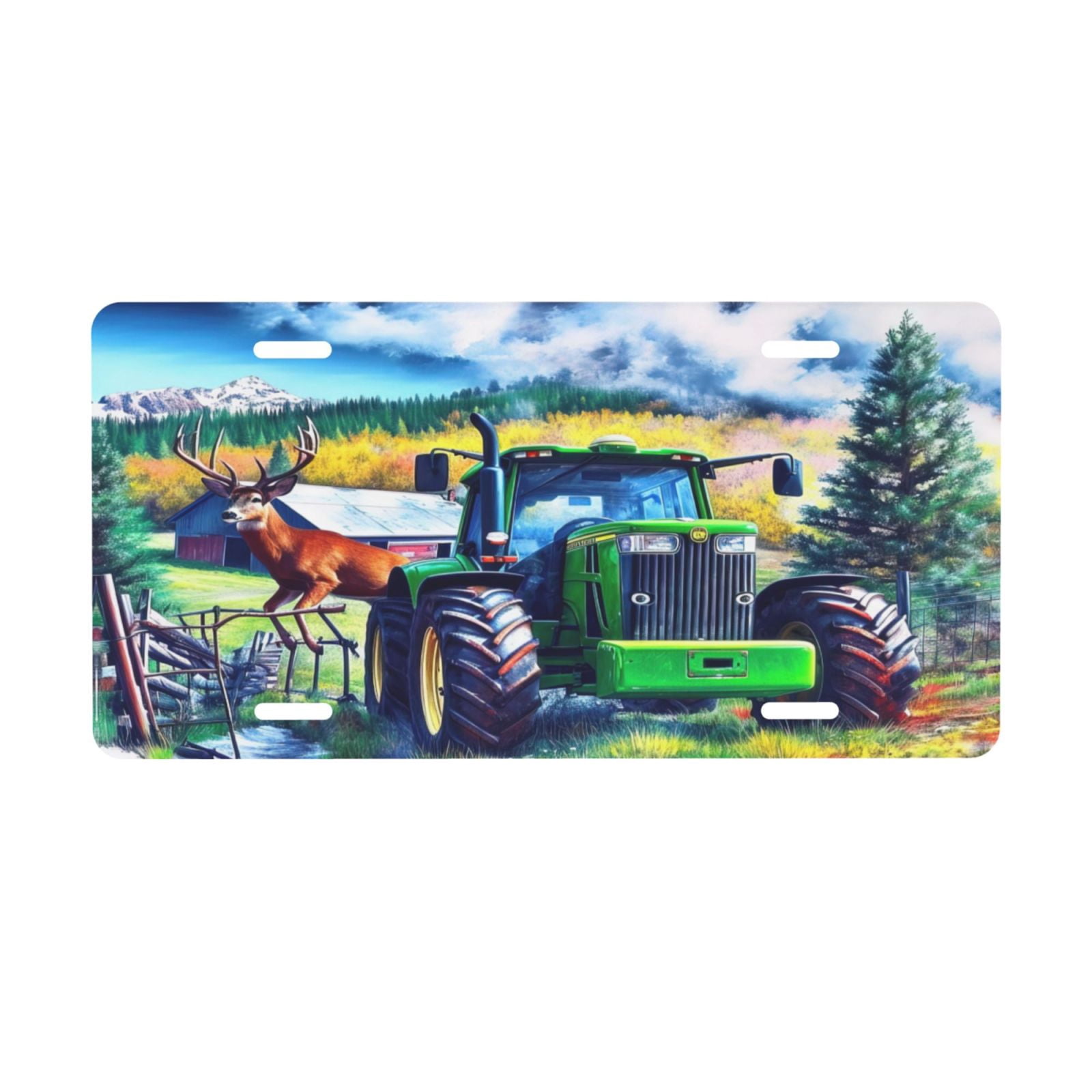 KAKALAD Farm Tractor Nature Deer 01 Aluminum Universal Car Vehicles ...