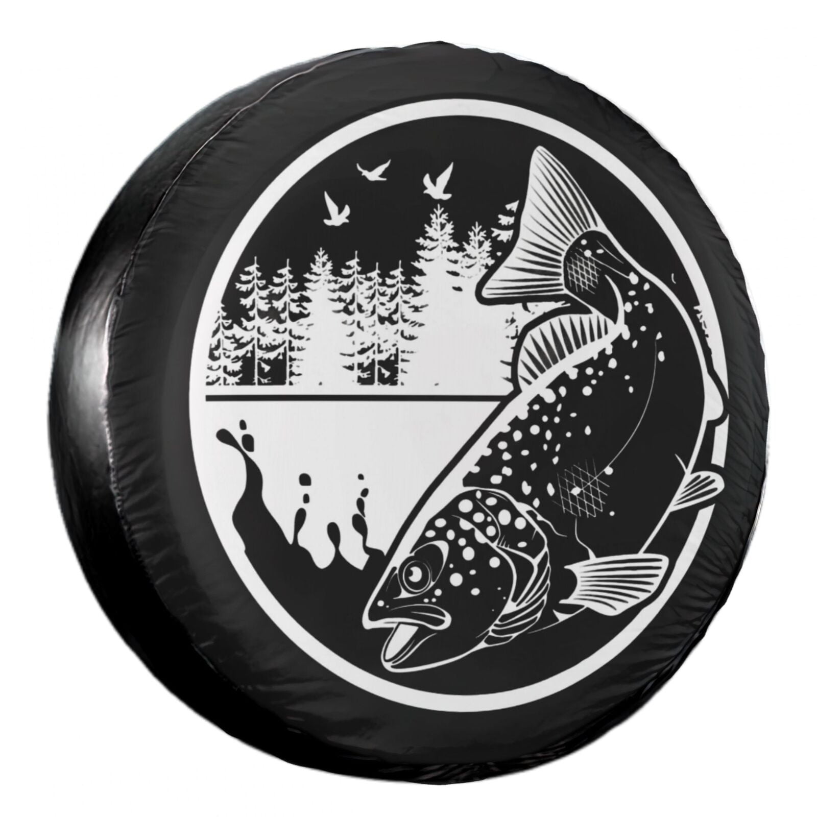 KAKALAD Fishing bird mountain Spare Tire Cover Weatherproof Universal ...