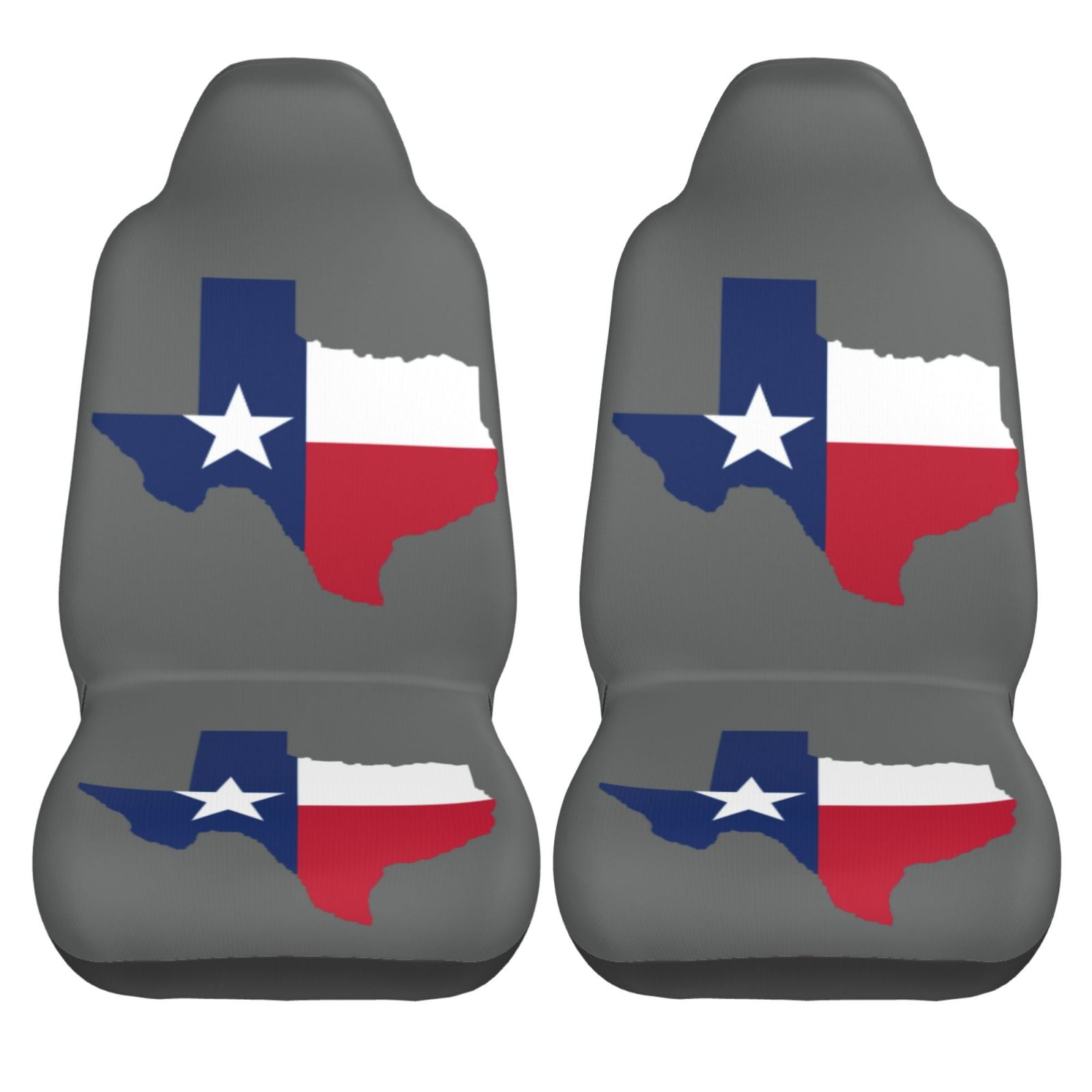 KAKALAD Flag Map Of Texas Car Seat Covers Set Vehicle Front Seats ...