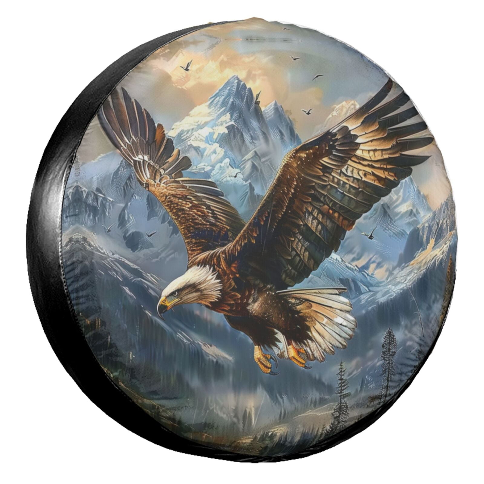 KAKALAD Flying American Flag Eagle Spare Tire Cover Wheel Protectors ...