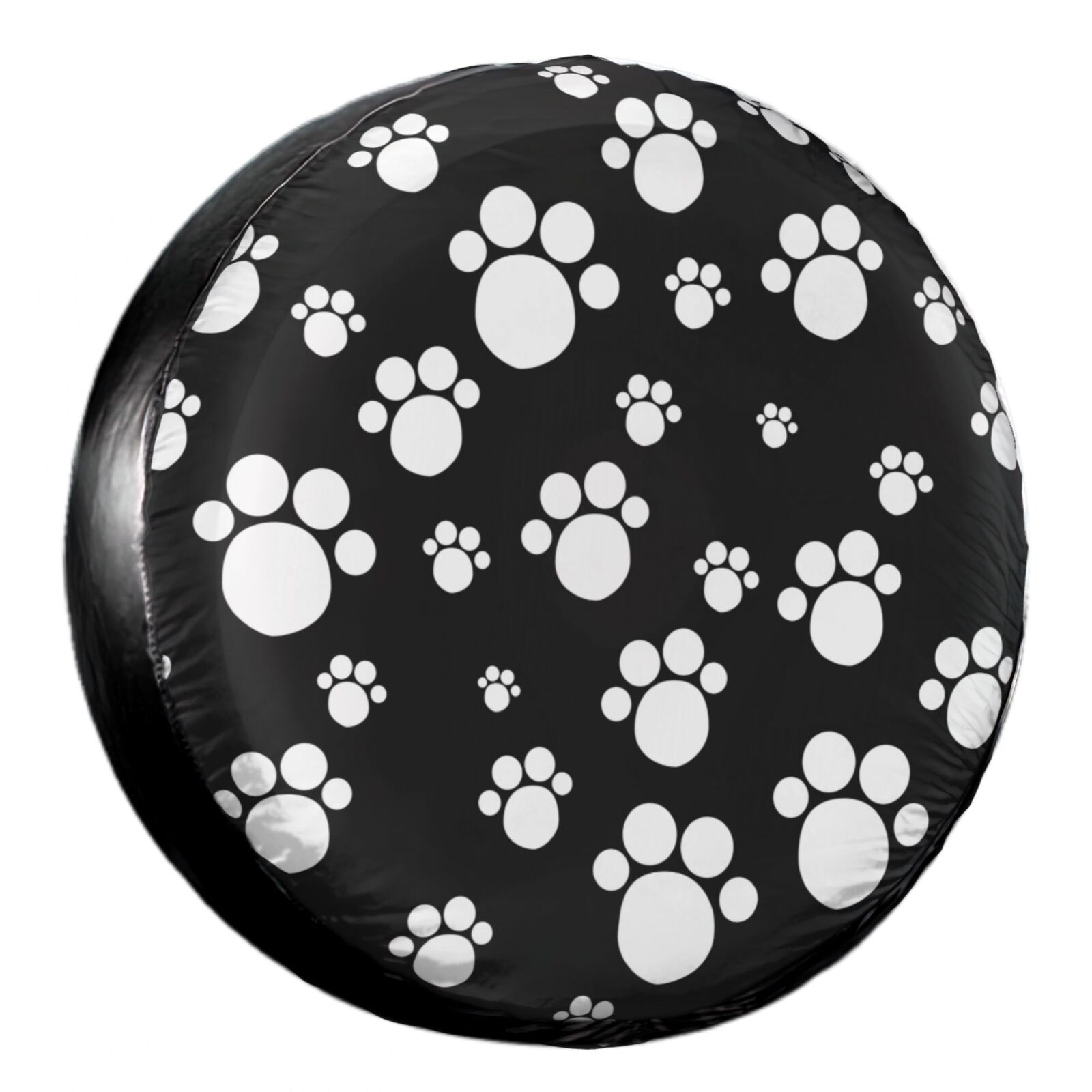 KAKALAD Footprints Paws Black And White Spare Tire Cover Weatherproof ...