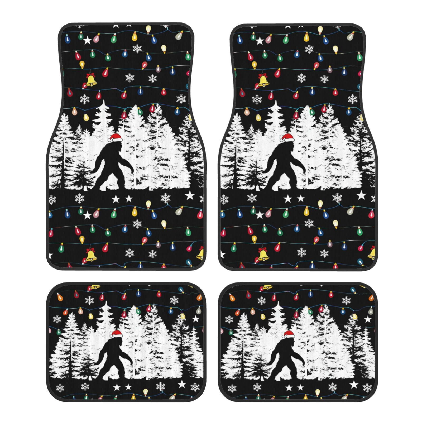 KAKALAD Funny Gorilla Christmas Lights 01 Car Floor Mats 4PC Set Carpet ...