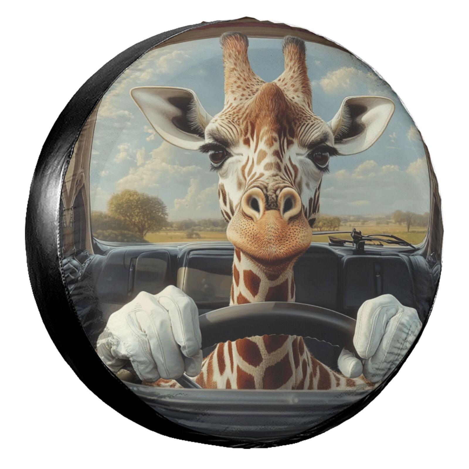 KAKALAD Giraffe Animal Driving Spare Tire Cover Universal Vehicle ...