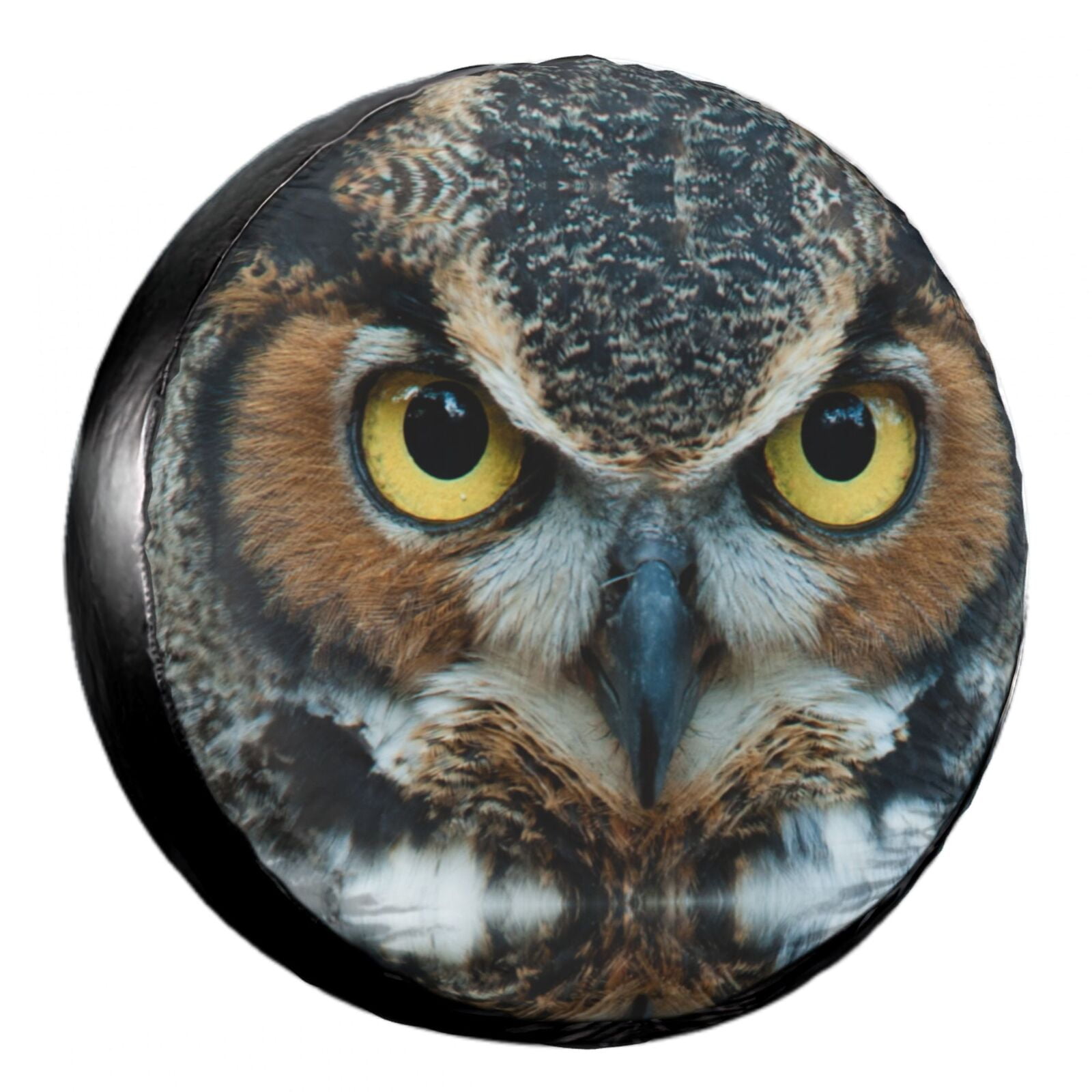 KAKALAD Great horned owl golden eyes Spare Tire Cover Weatherproof ...