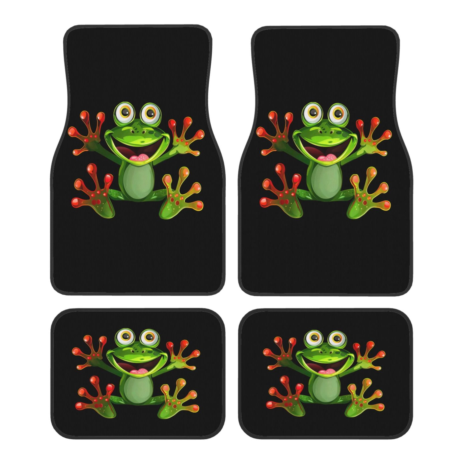 KAKALAD Happy Frog 01 Car Floor Mats 4PC Set Carpet Protection ...