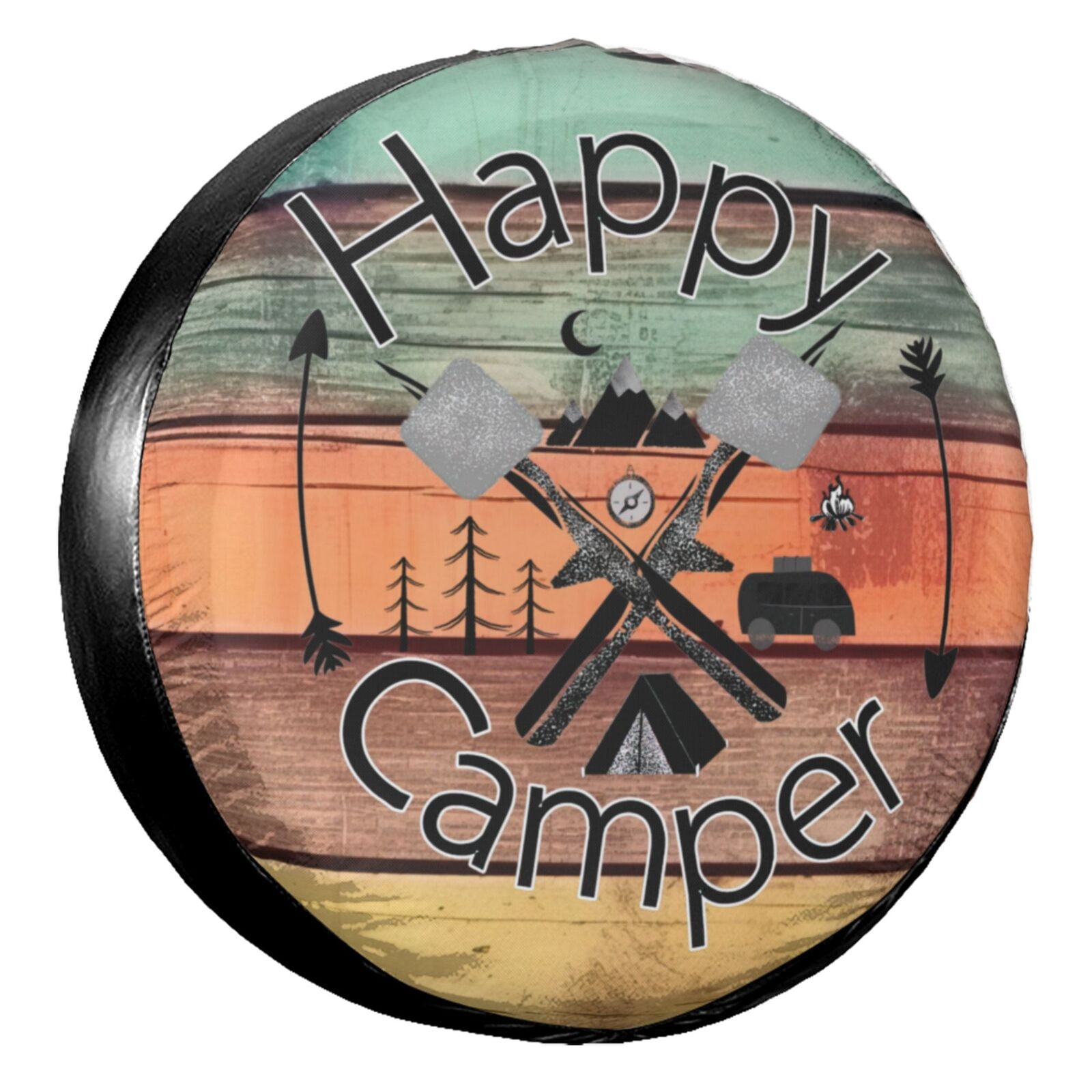 KAKALAD Camper Happy camping Spare Tire Cover Weatherproof Universal ...