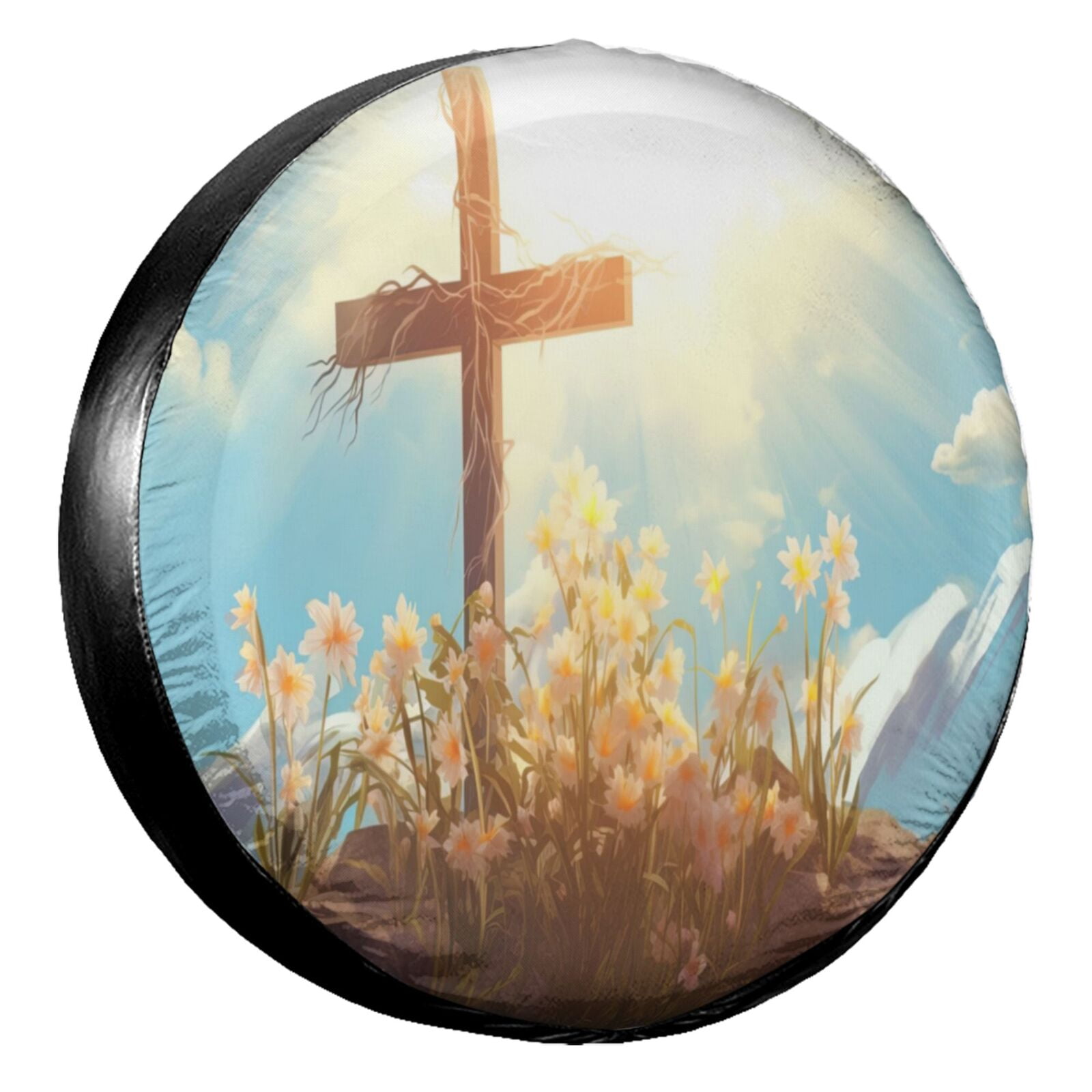 KAKALAD He Is Risen And Tomb Easter 01 Spare Tire Cover Universal Car ...
