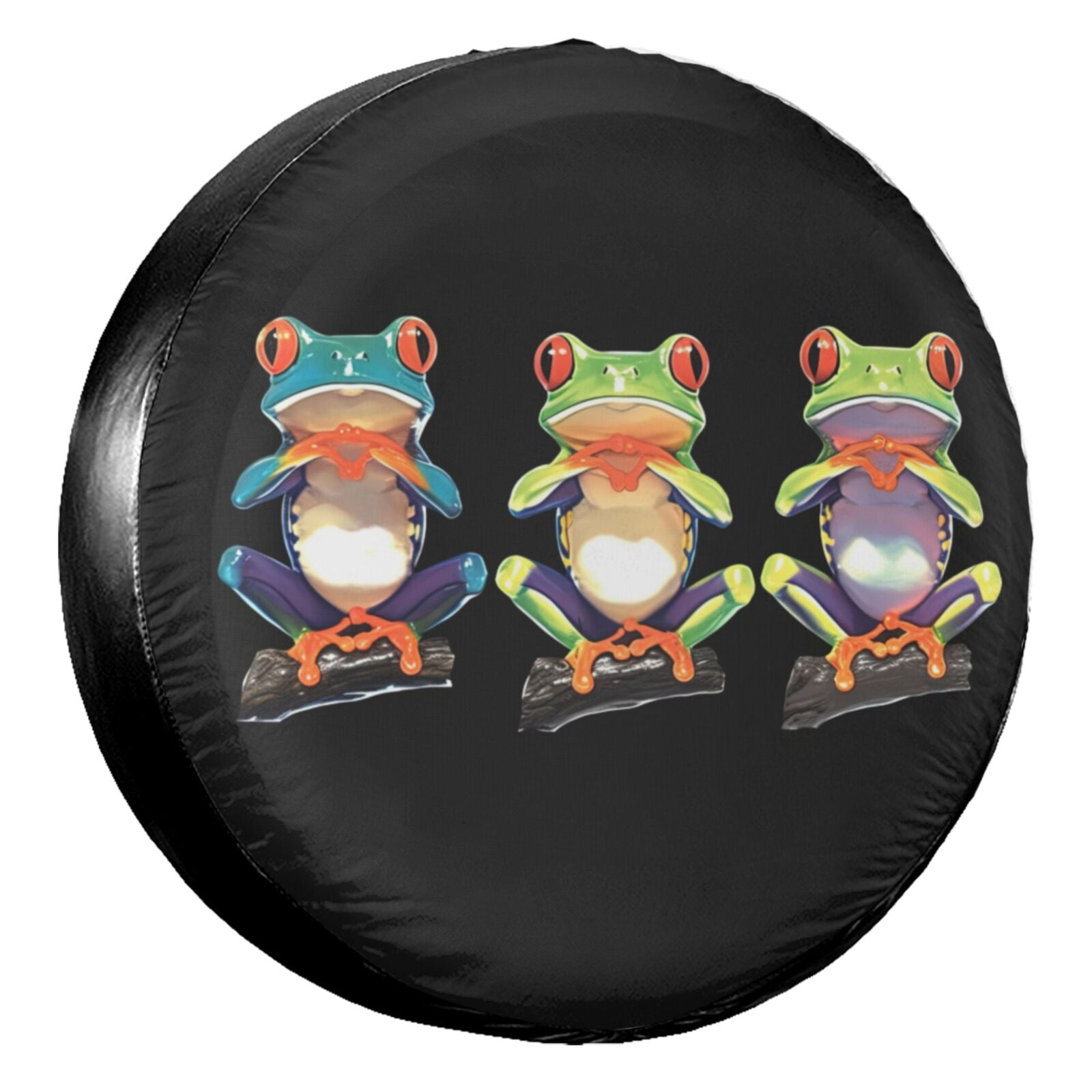 KAKALAD Hear See Hear No Evil Neon Tree Frogs 01 Universal Spare Tire ...