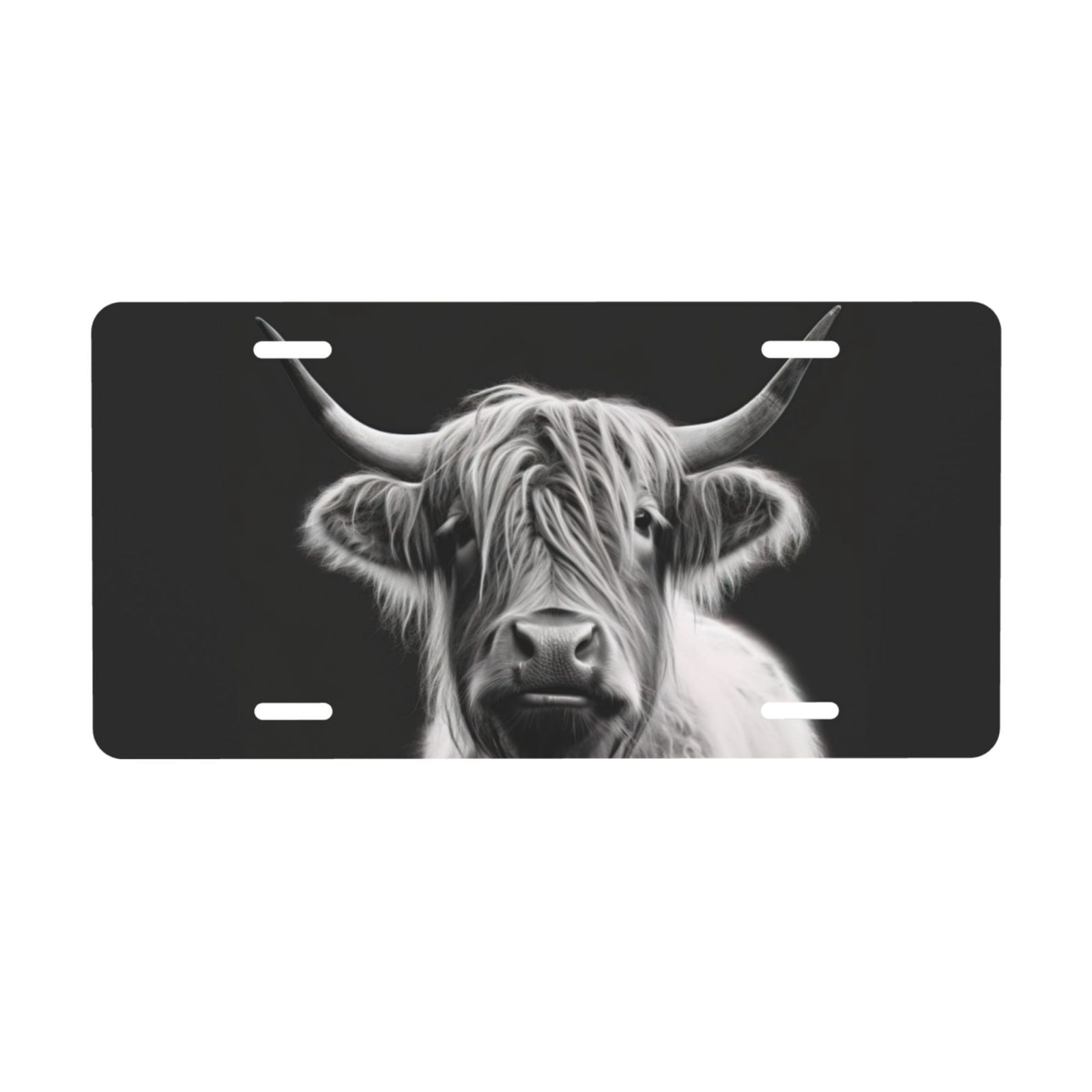 KAKALAD Highland Cow Cattle 01 Aluminum Universal Car Vehicles License ...