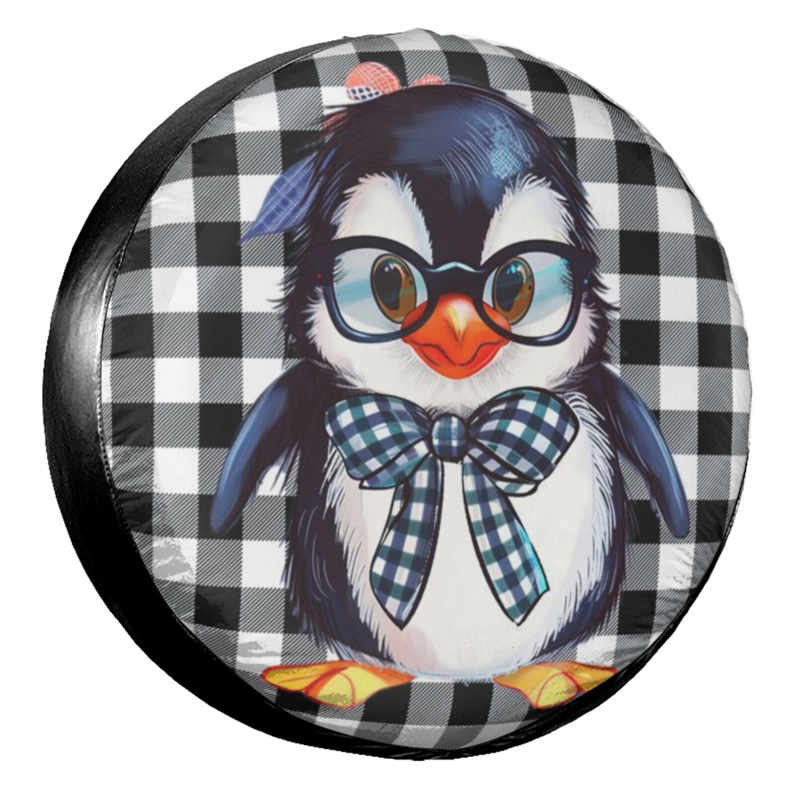 KAKALAD Hipster Penguin On A Plaid 01 Spare Tire Cover Universal ...