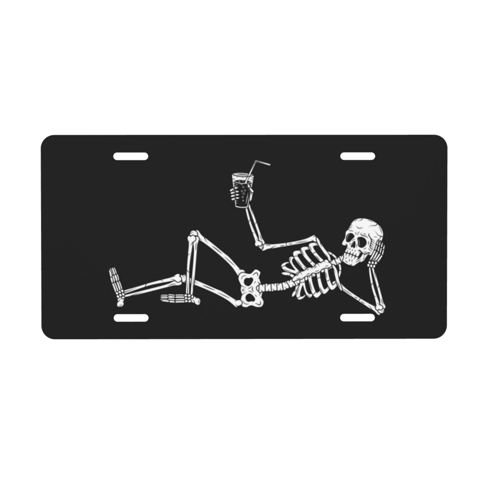 KAKALAD Human Skeleton Cocktail Funny Skull Aluminum Car Vehicles ...
