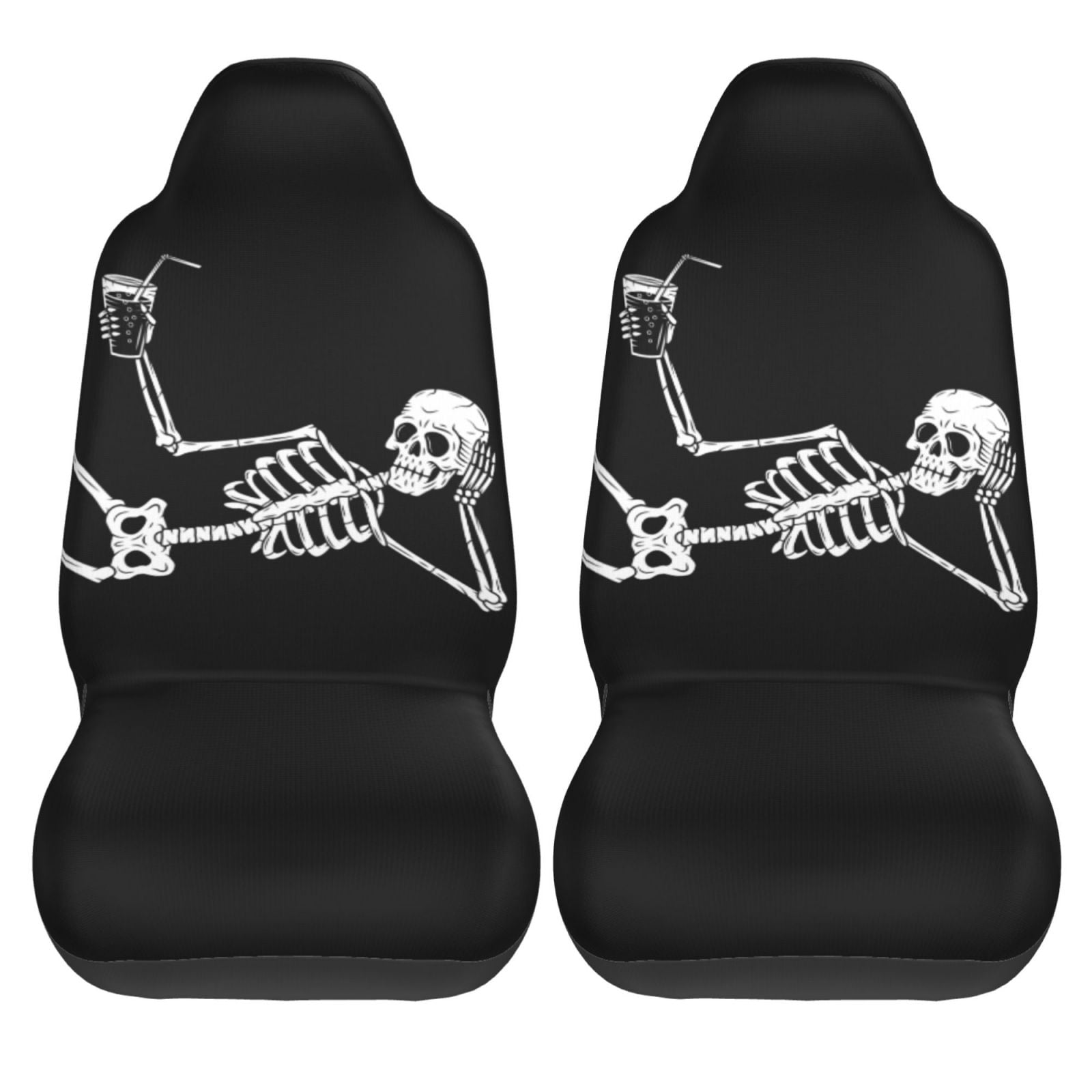 KAKALAD Human Skeleton Cocktail Funny Skull Car Seat Covers Set Vehicle ...