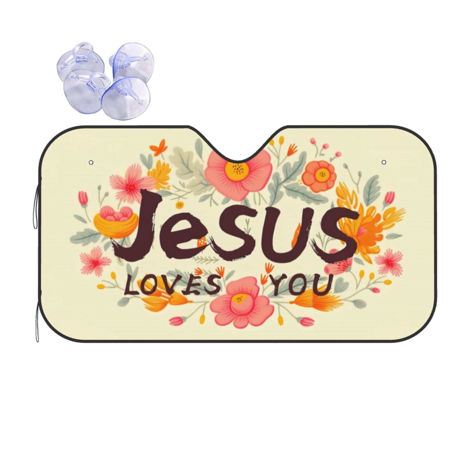 KAKALAD Jesus Loves You Christian Monogram 01 Folding Aluminum ...