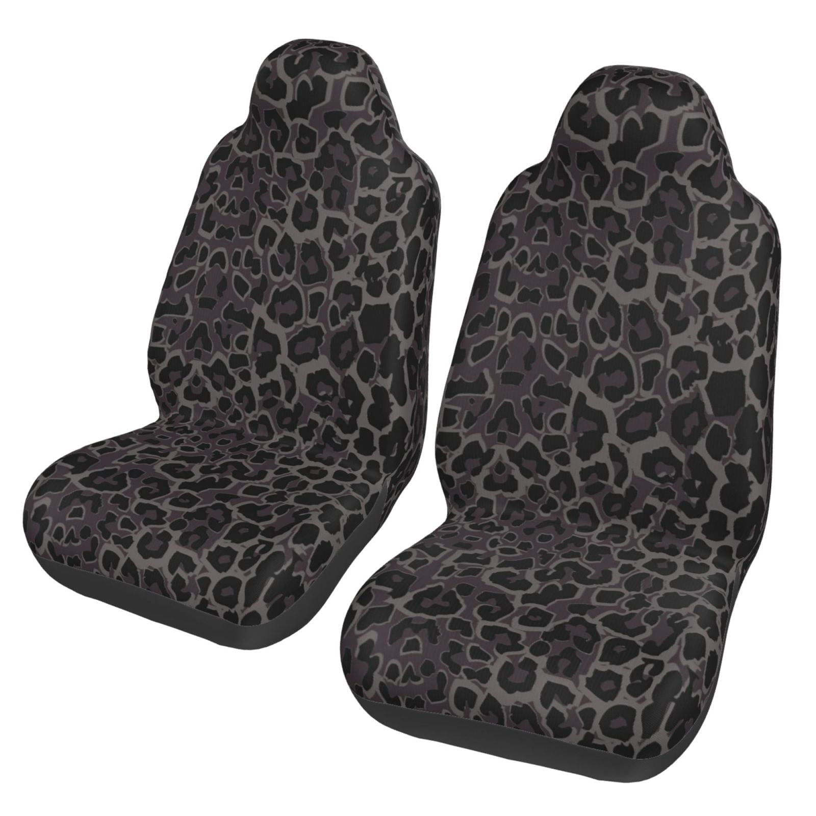 KAKALAD Leopard print Car Seat Covers Set Vehicle Front Seats Protector ...