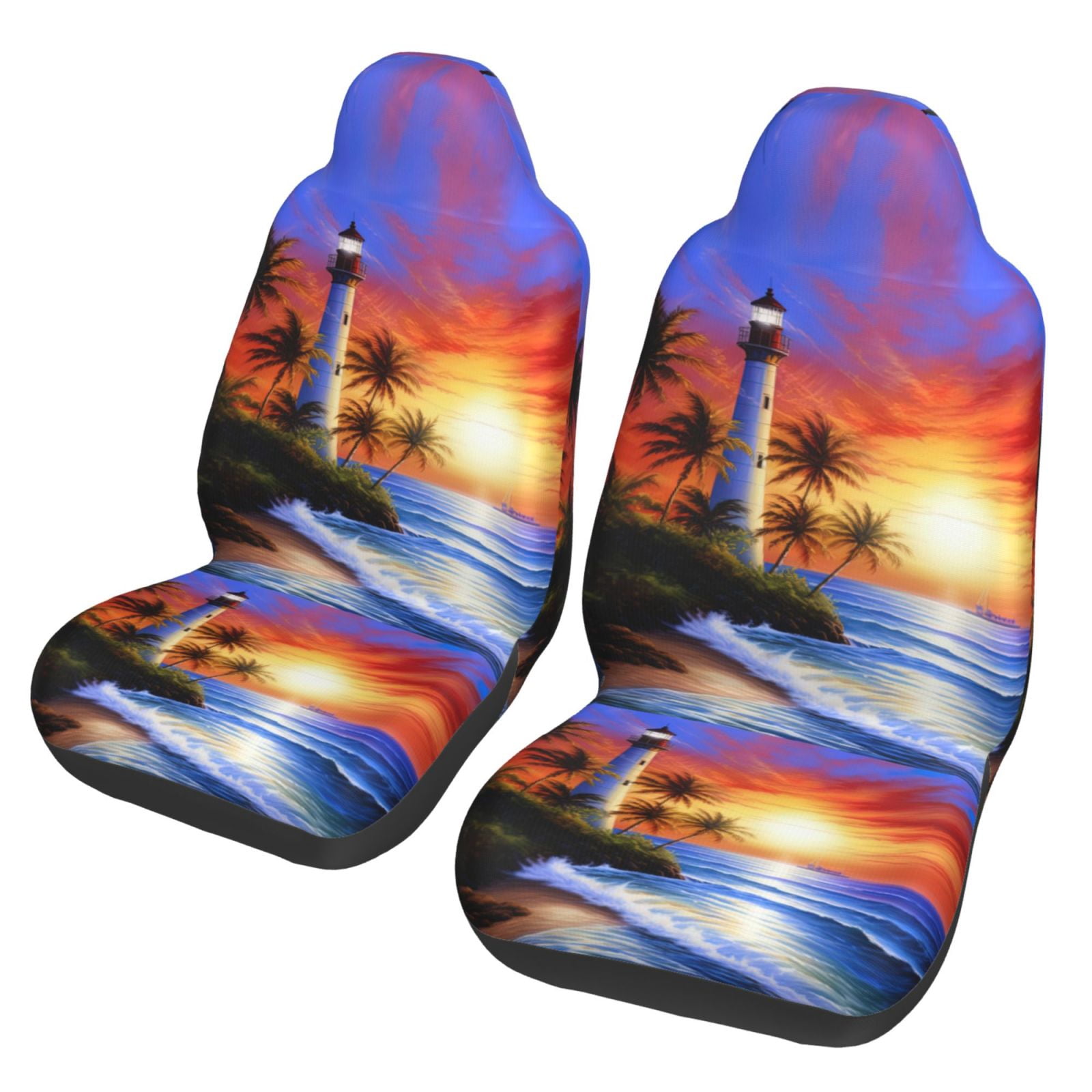 KAKALAD Lighthouse Beach Garden Summer 05 Car Seat Covers Set Vehicle ...
