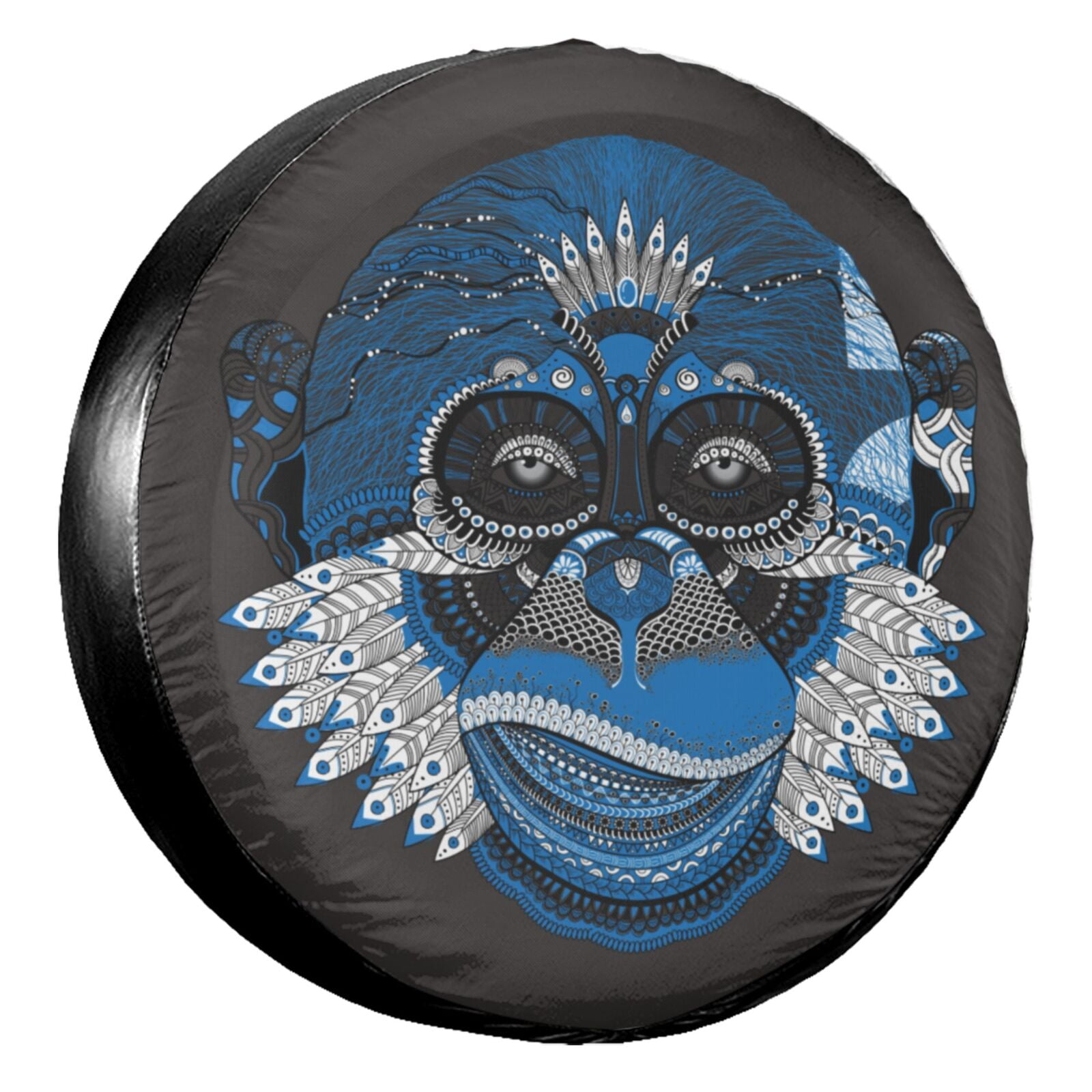 KAKALAD Monkey mandala art Spare Tire Cover Universal Car Vehicle Tools ...