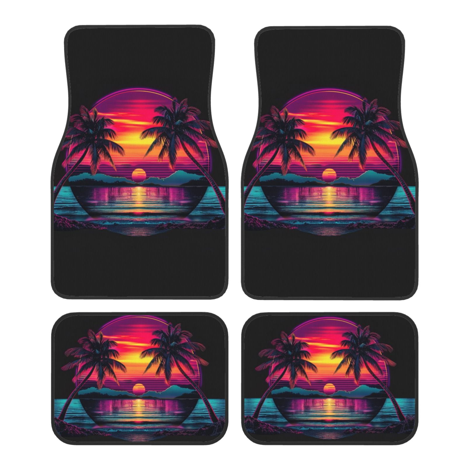 KAKALAD Neon Sunset Scene Palm Trees Tropical Sunsets Beach Landscape ...