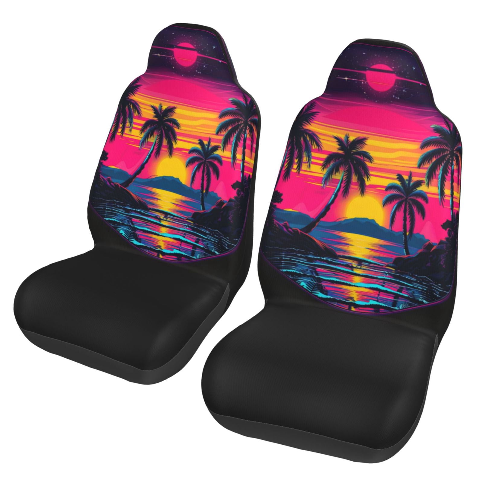 KAKALAD Neon Sunset Scene Palm Trees Tropical Sunsets Beach Landscape ...