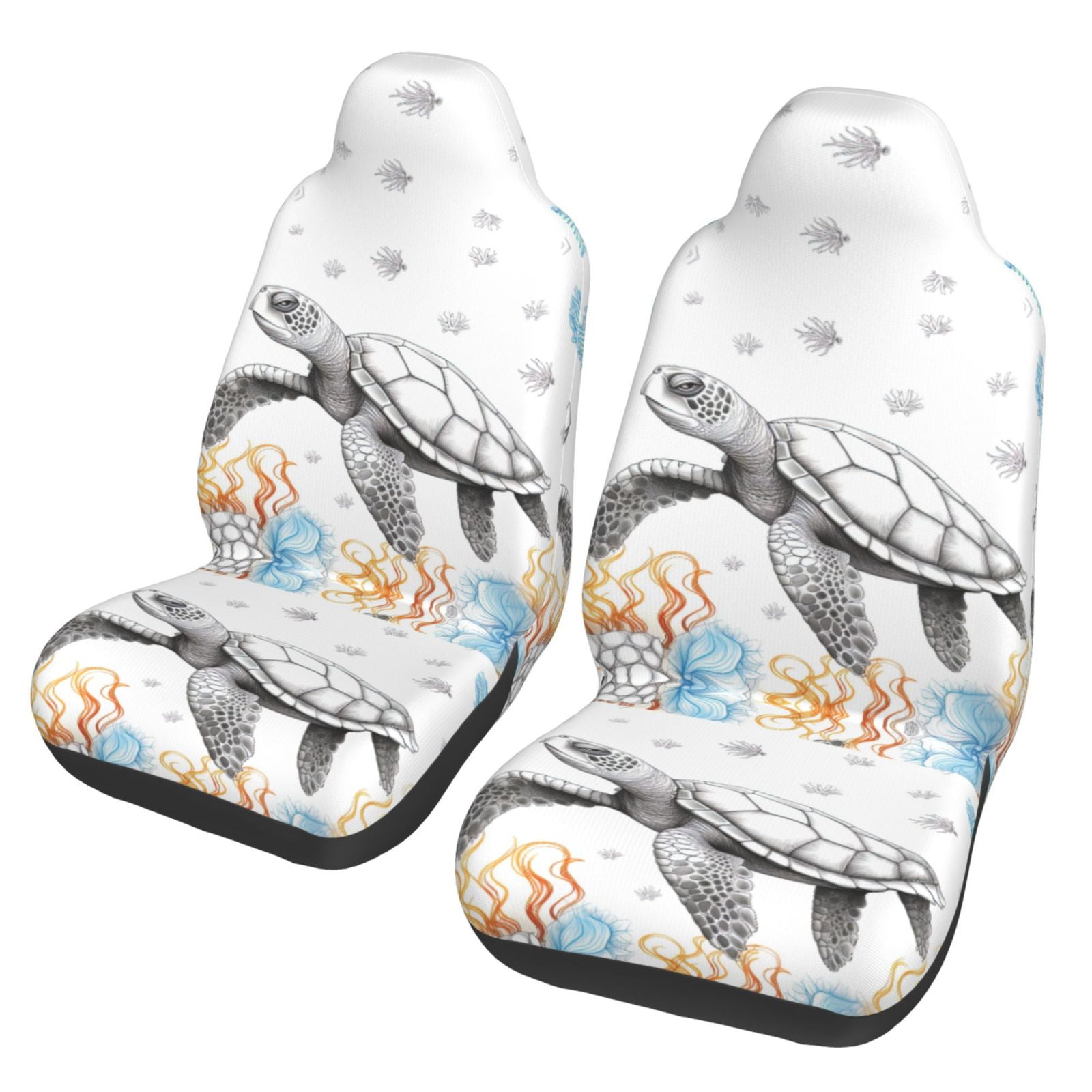 KAKALAD Ocean Sea Animal Turtle 01 Car Seat Covers Set Vehicle Front ...