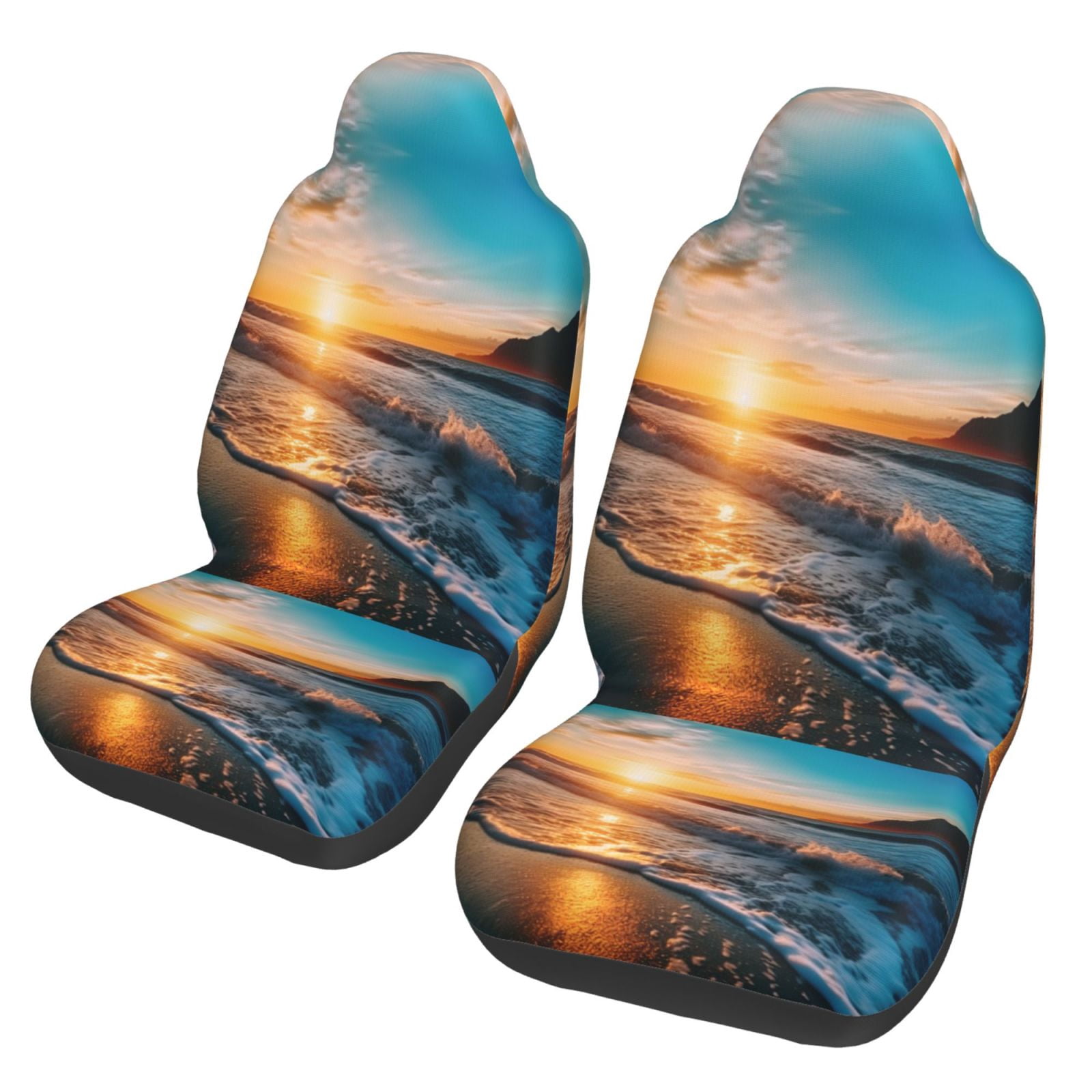 KAKALAD Ocean Waves Beach Sand Seaside Sunset 01 Car Seat Covers Set ...