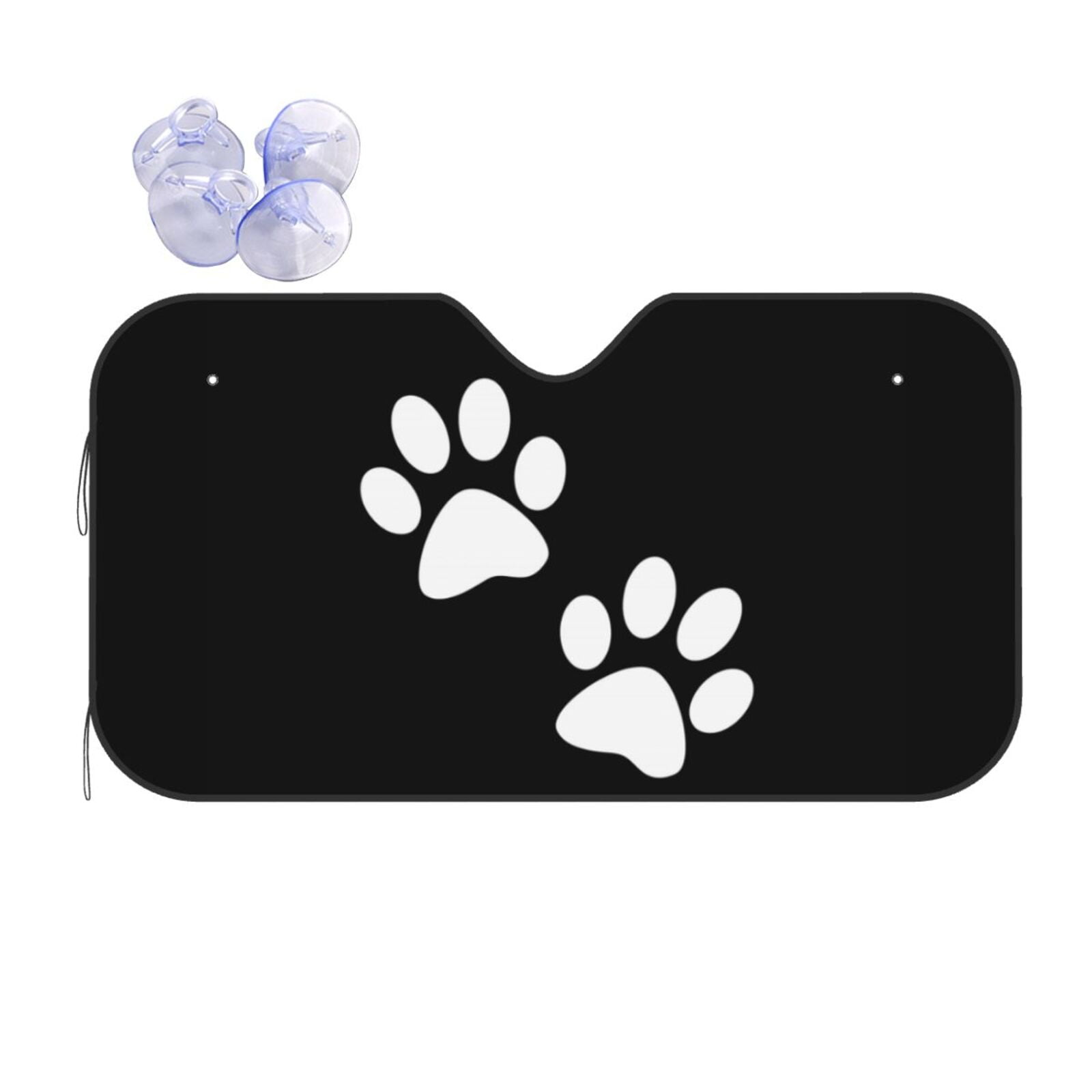 KAKALAD Paw Print 022 Universal Windshield Car Sun Shades Accordion ...
