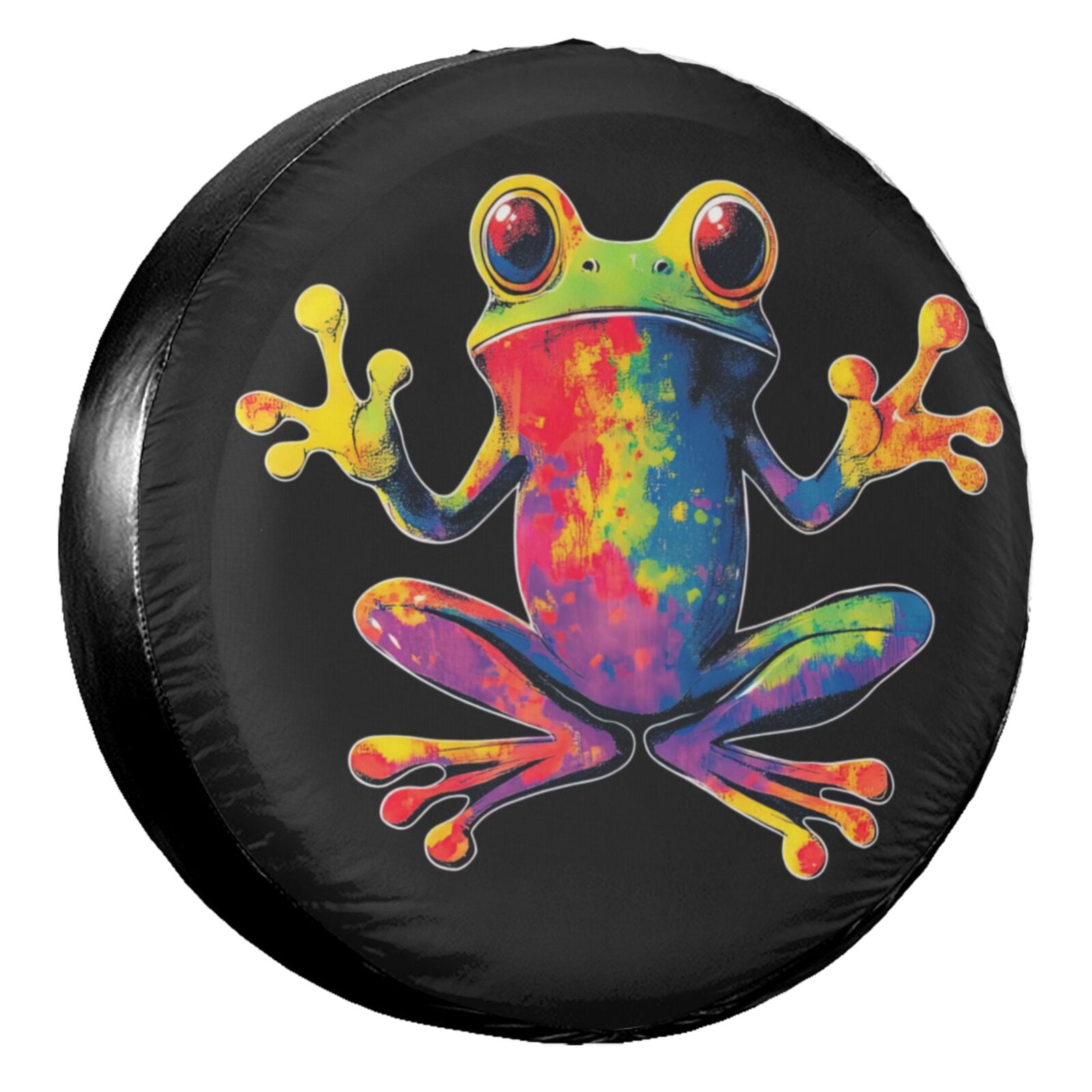 KAKALAD Peace Frog Tie Dye Spare Tire Cover Universal Car Vehicle Tools ...