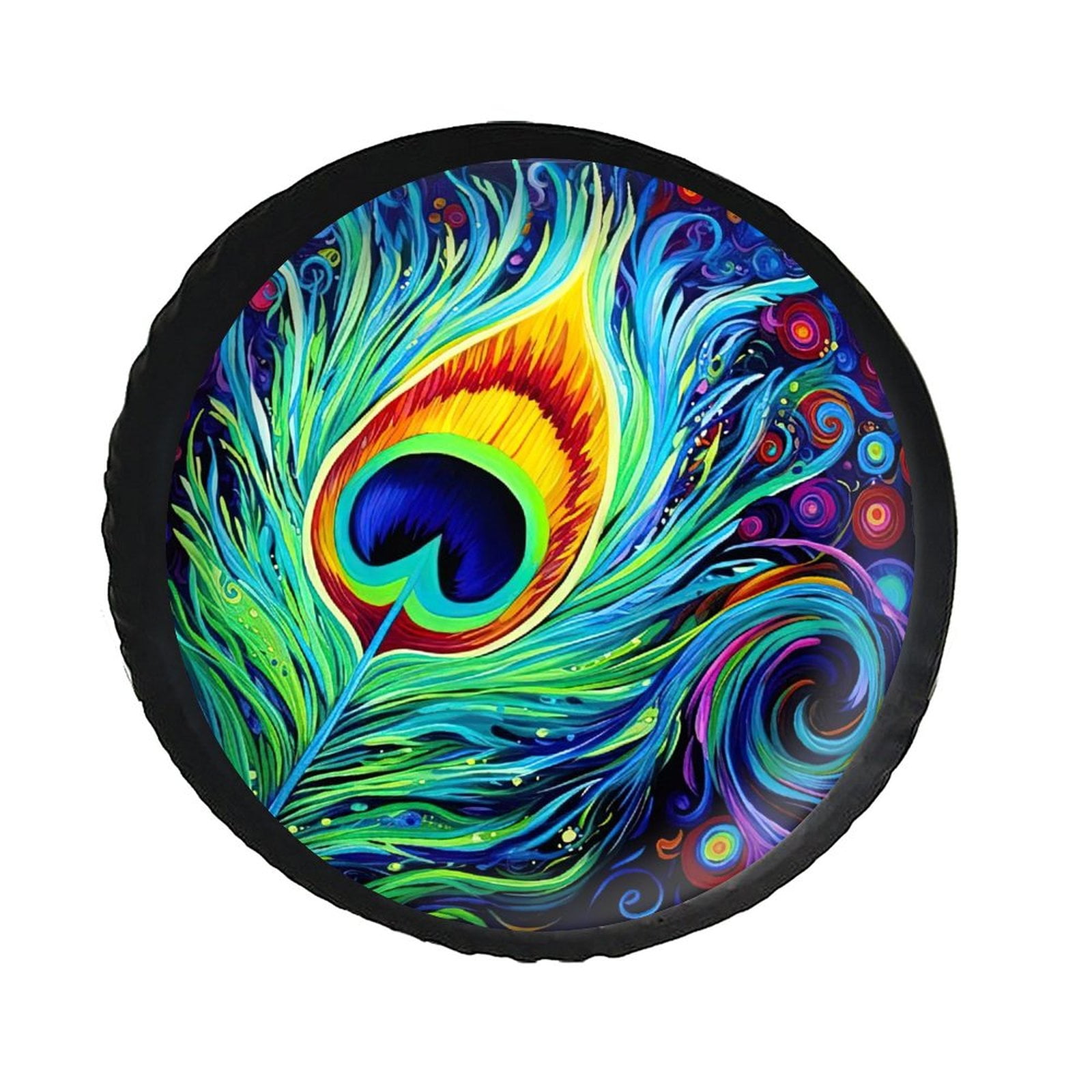 KAKALAD Peacock Feather 04 Spare Tire Cover PVC Leather Wheel ...